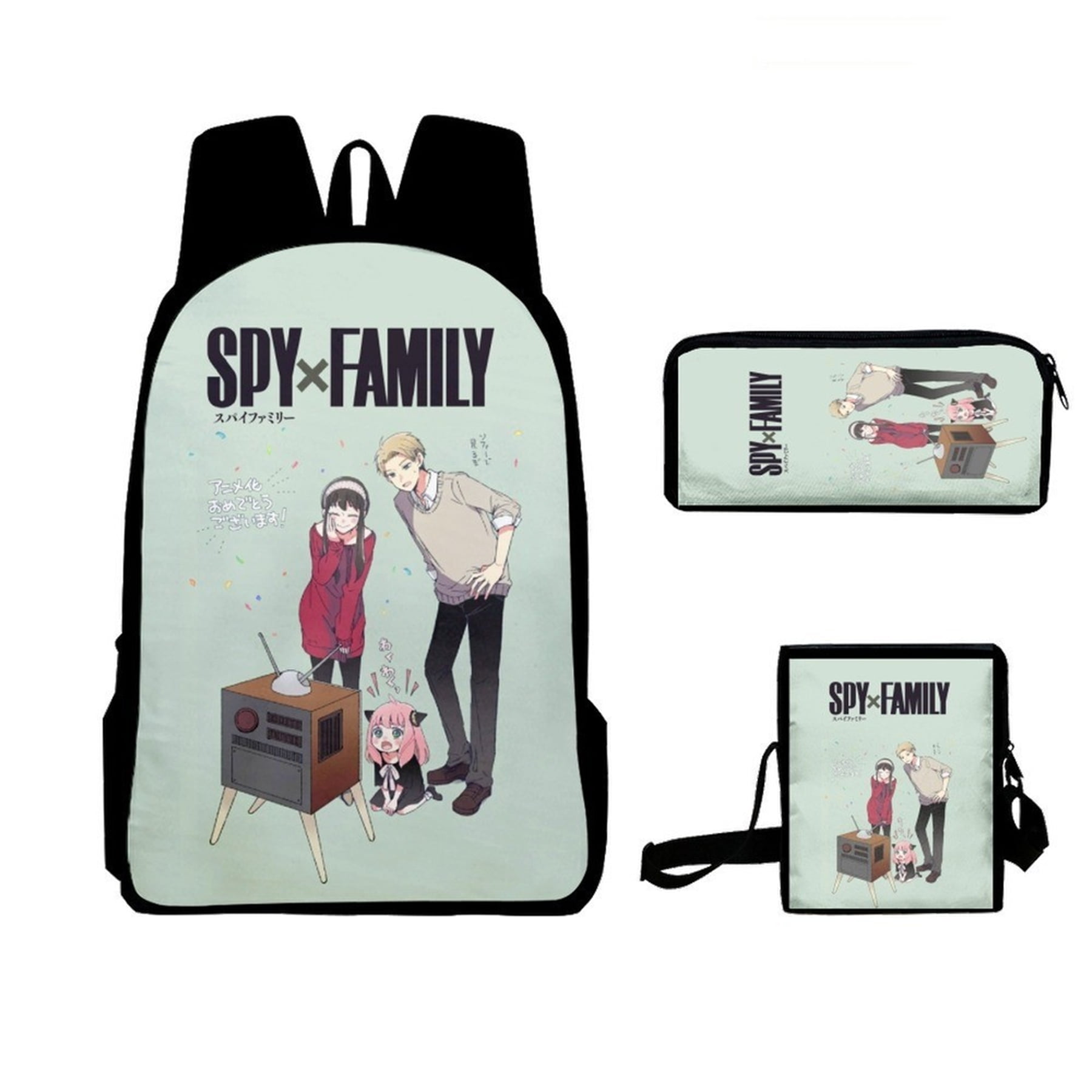 Teen Anime Spy Family Backpack with Shoulder Bag+Small Case Student 3 ...