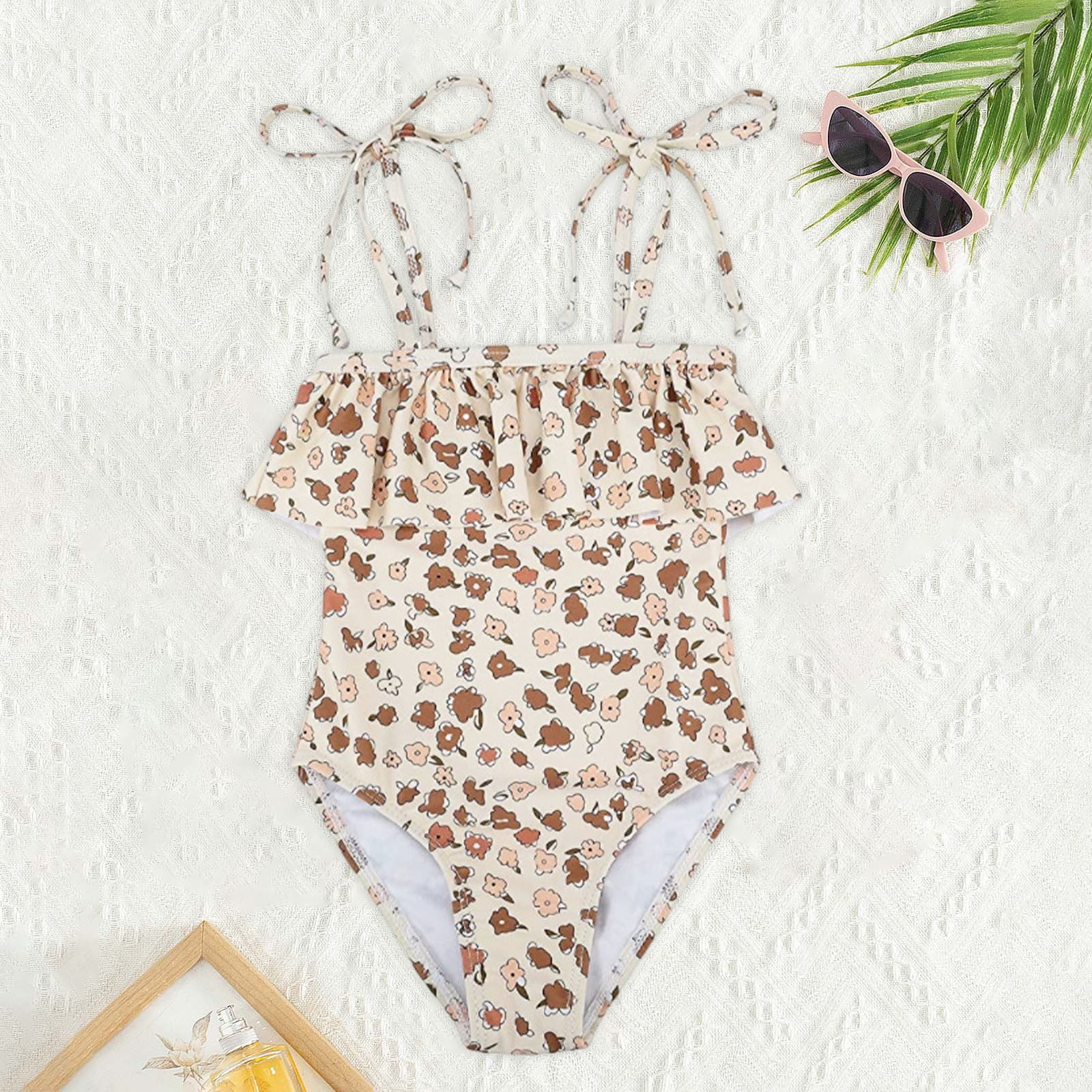 Teen Bathing Suits Toddler Girls One Piece Bikini Sleeveless Floral ...