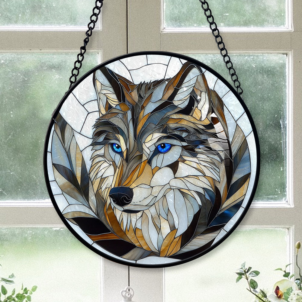 Teen Boy Christmas Gift - Elegant Wolf Head Christmas Stained Glass ...