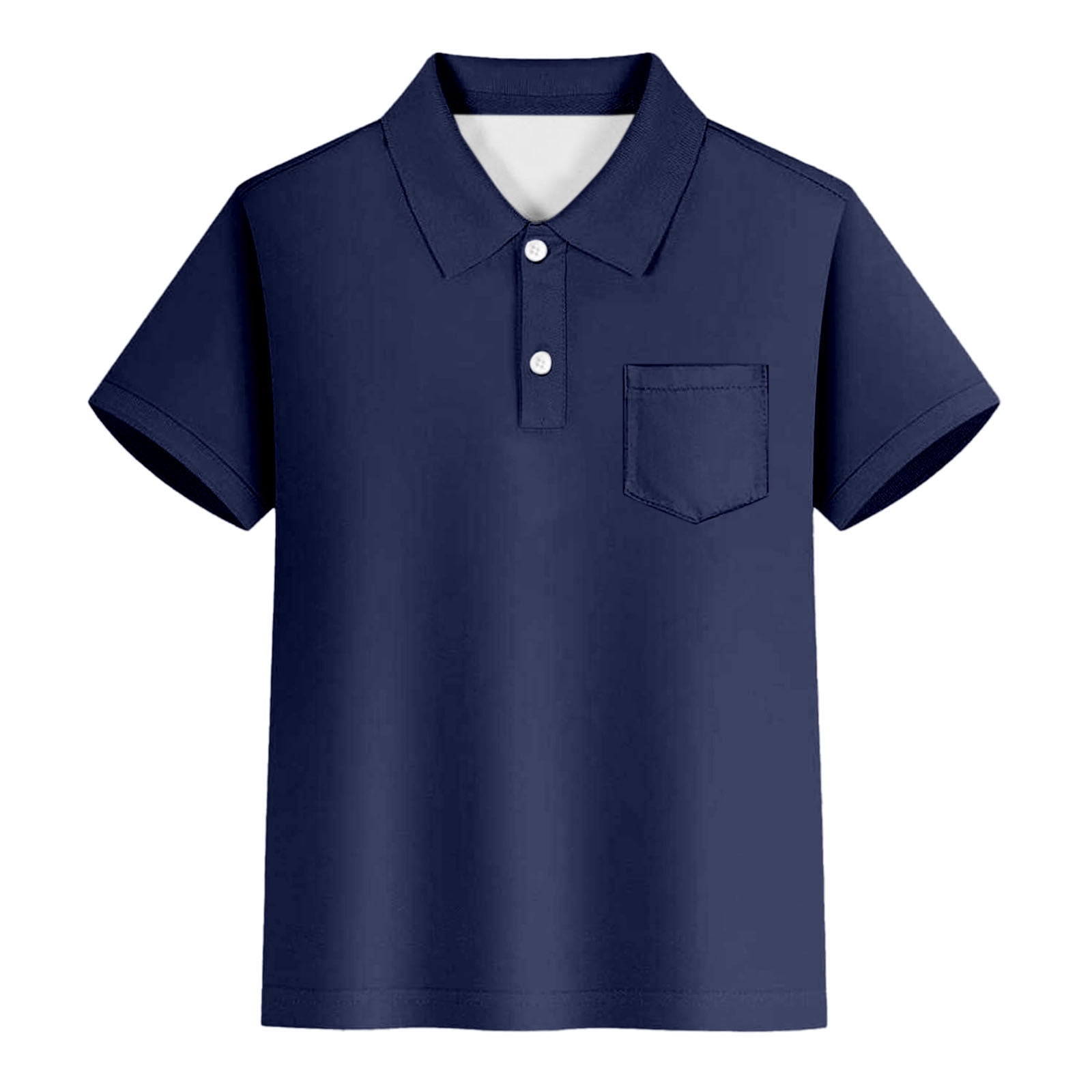 Teen Boys' Polo Shirt Navy School Uniform Shirts Casual Blouse Tops ...