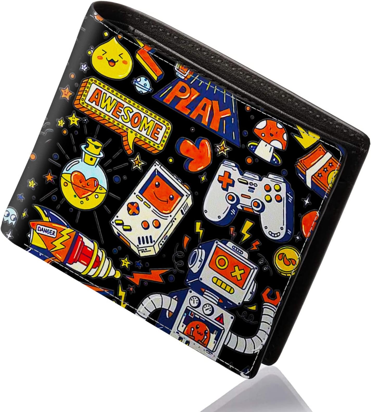 Teen Boys Wallet - Cool Wallet for Boys Video Design Leather Credit ID ...