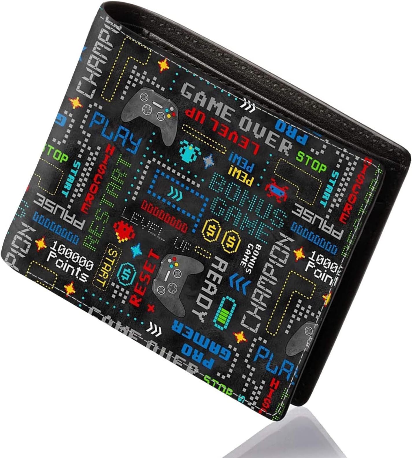 Teen Boys Wallet - Cool Wallet for Boys Video Design Slim Leather Bi ...