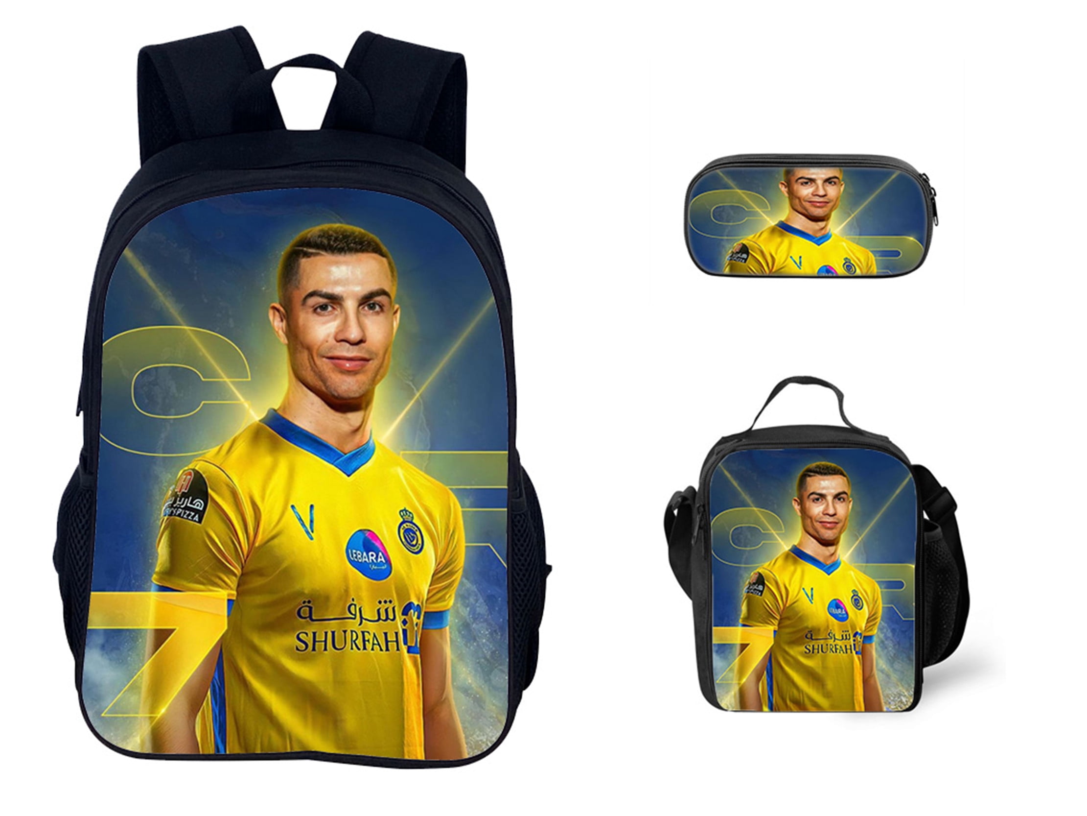 Teen Classic CR7 Backpack and Waterproof Lunch Box Small Case 3Pcs Set ...