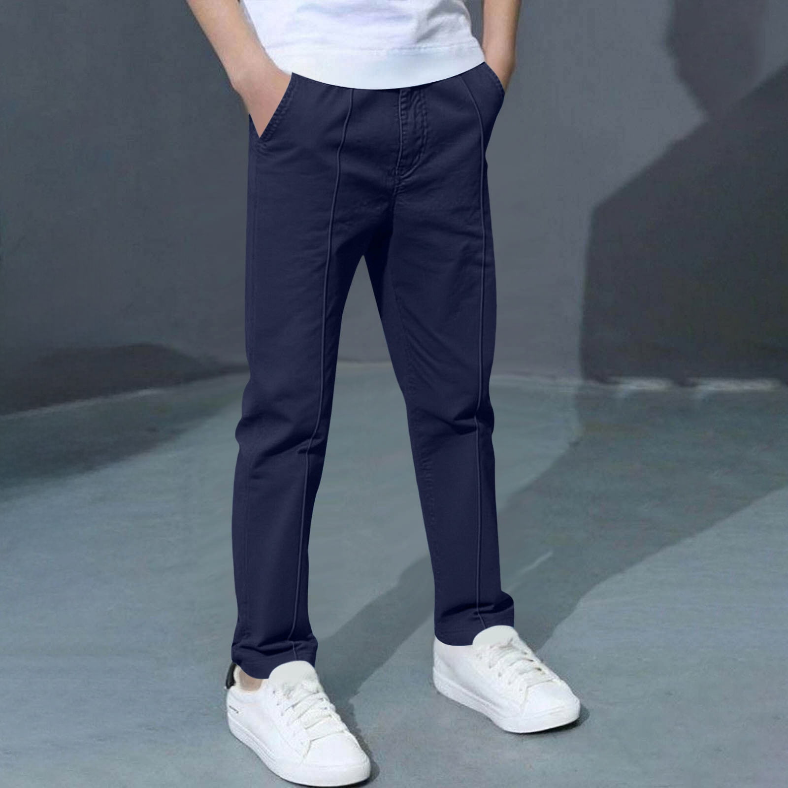 Teen Clothes Boys Boys Straight Leg Pants Lightweight Casual School ...