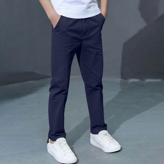 Teen Clothes Boys Boys Straight Leg Pants Lightweight Casual School ...
