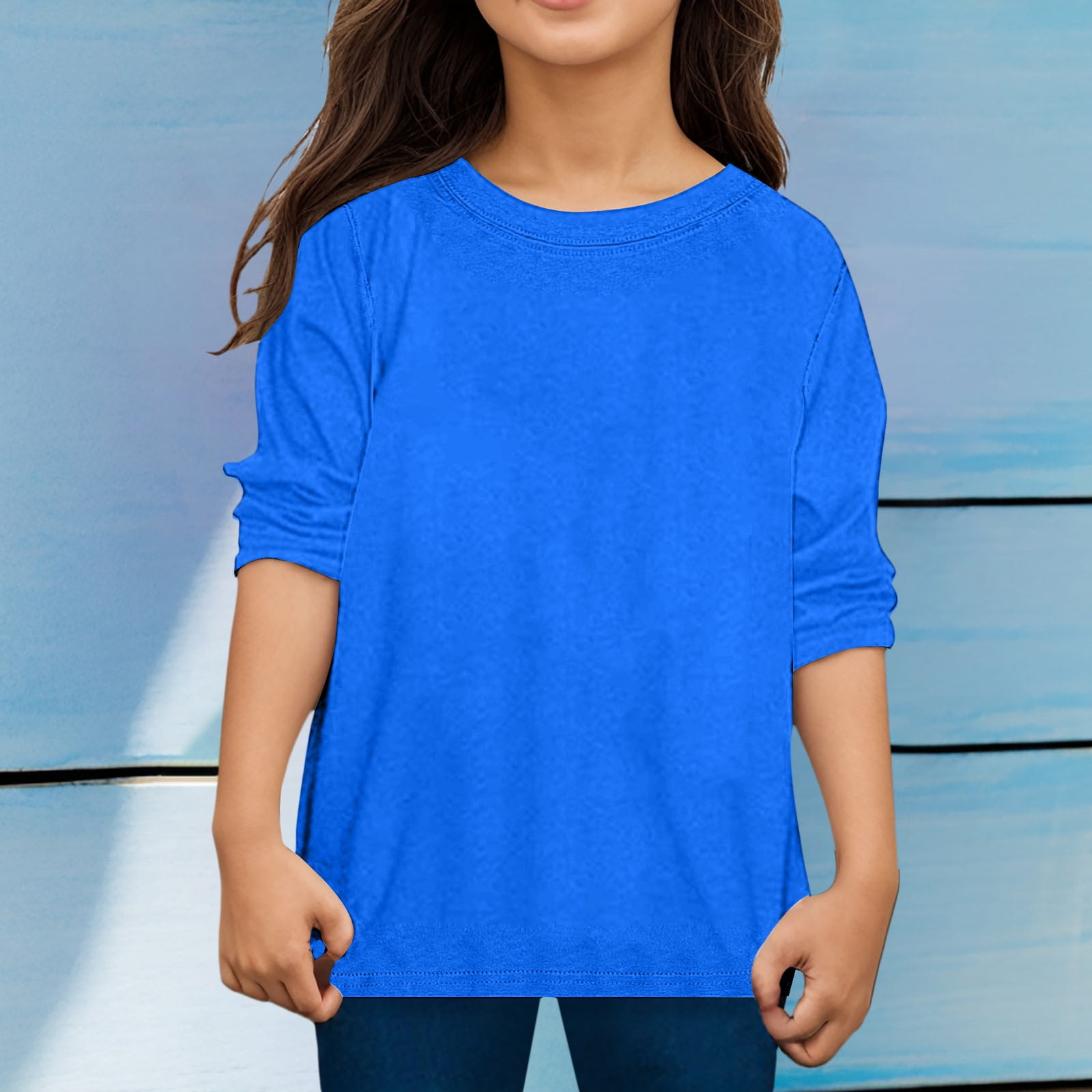 Teen Clothes for Girls Dark Blue Short Sleeve Shirts for Girls Trendy ...