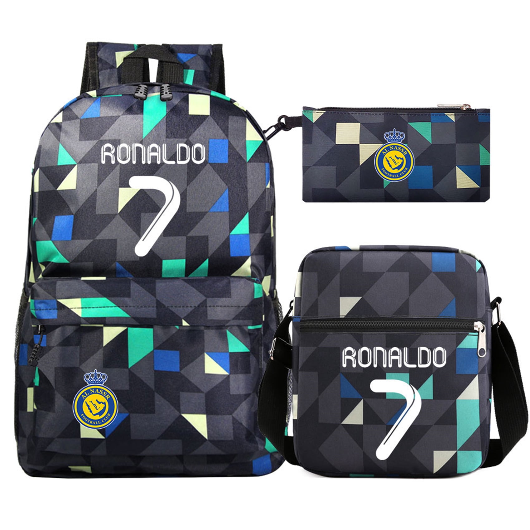 Teen Cristiano Ronaldo Backpack 3pcs Set-CR7 Lightweight Daypack ...