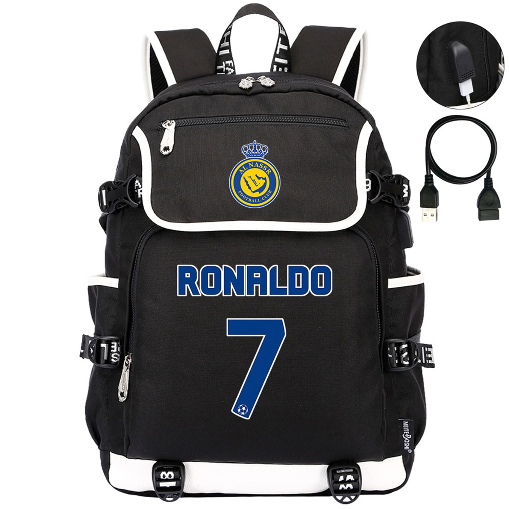 Teen Cristiano Ronaldo Backpack CR7 Rucksack Student School Bag Large ...