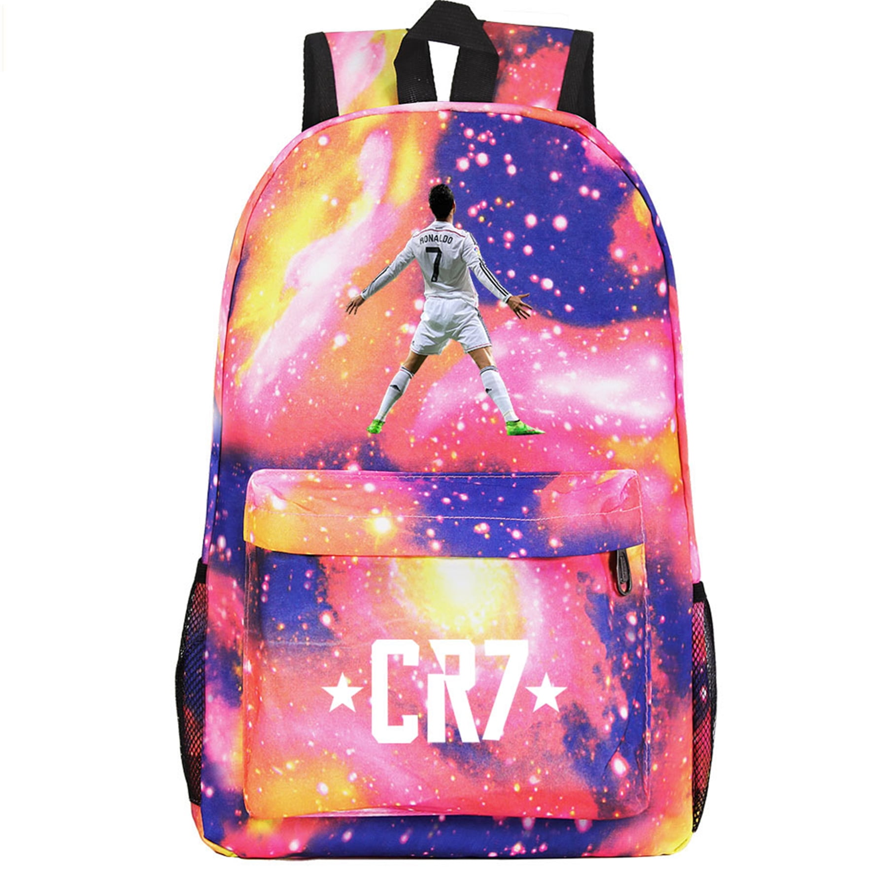 Teen Cristiano Ronaldo Canvas Daypack Waterproof Bookbag-Lightweight Travel Knapsack CR7 School ...