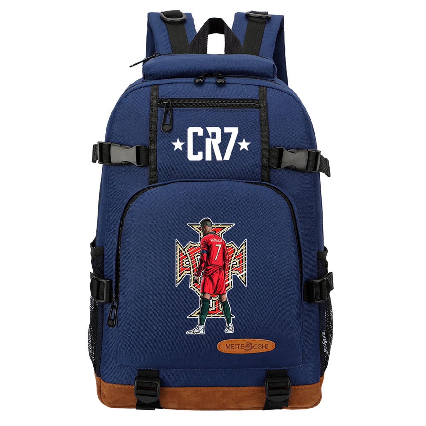 Teen Cristiano Ronaldo Graphic Backpack-Large Capacity School Bookbag ...