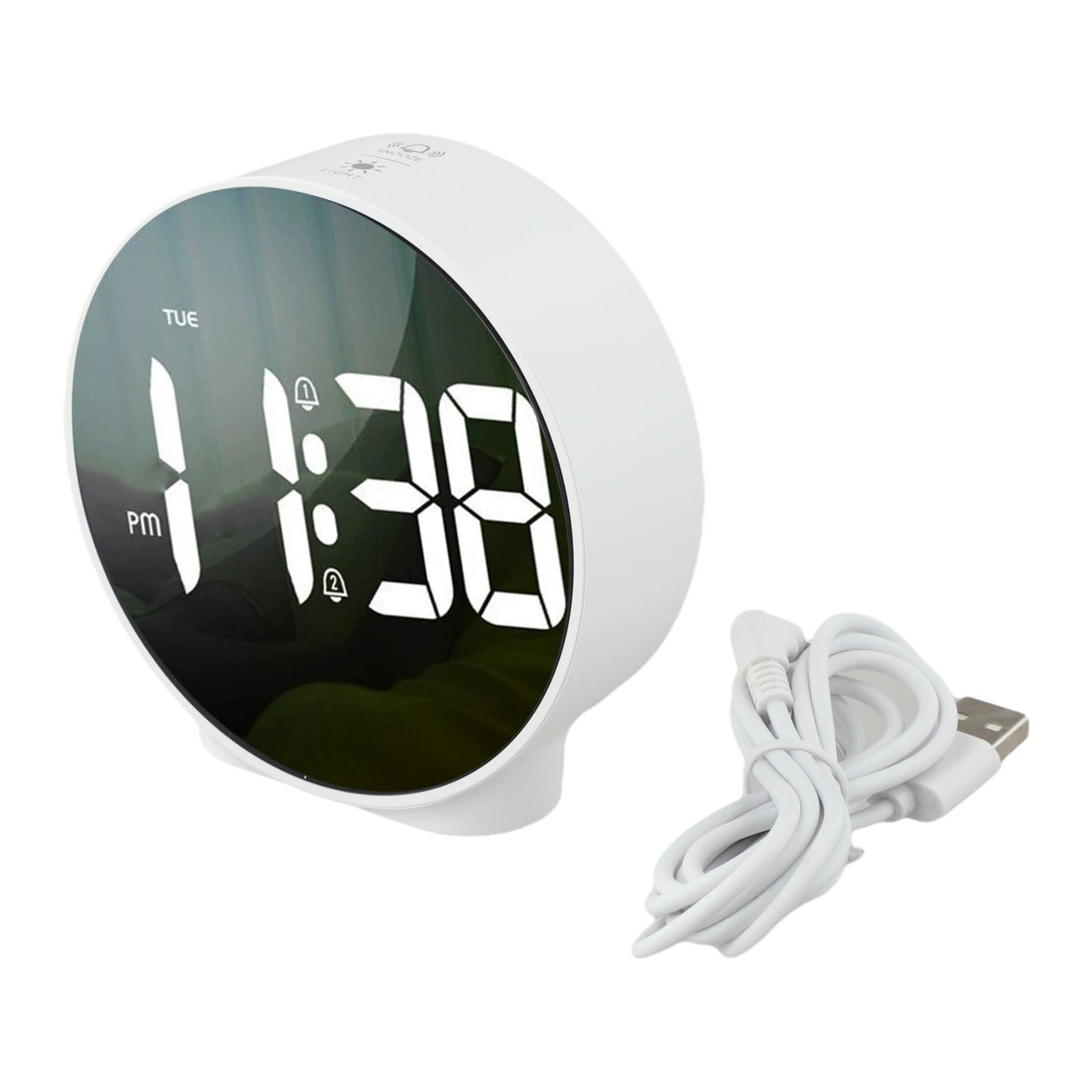 Teen Digital Alarm Clock, Bedside Alarm Clock, Desktop Round Clock With ...