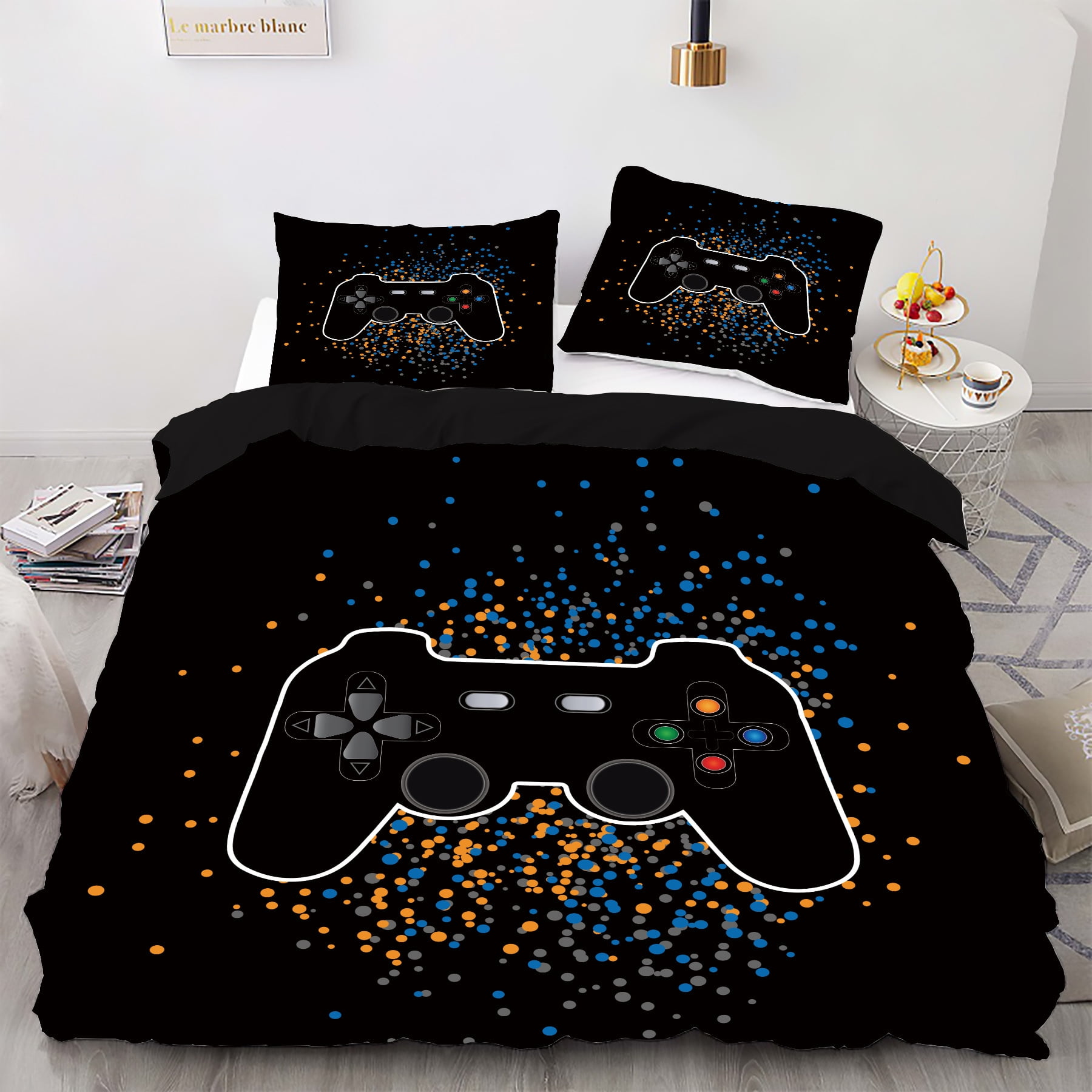 Teen Gamepad Duvet Cover Modern Gamer Comforter Cover for Kids Boys ...