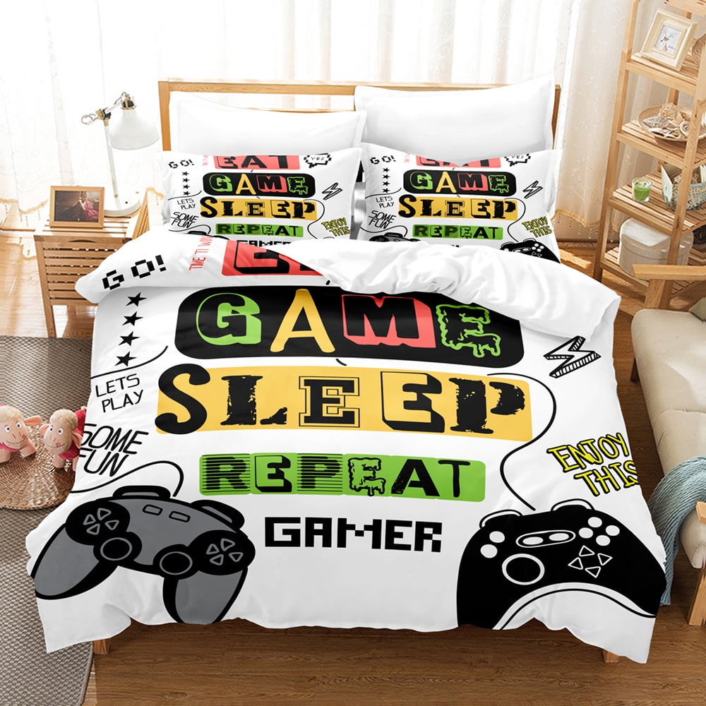 Teen Gamepad Duvet Cover Modern Gamer Comforter Cover for Kids Boys ...