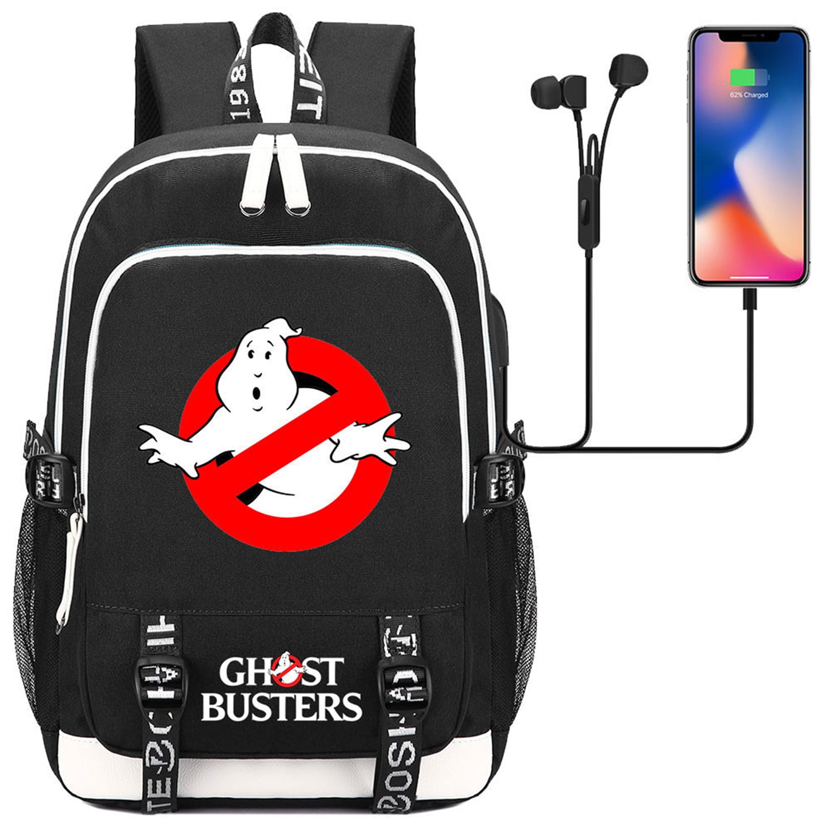 Teen Ghostbusters Laptop Backpack with USB Charging Port Durable ...