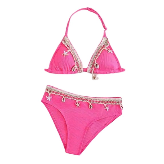 Girl Bathing Suits Beach Tankini Bikini Ruffle Bow Toddler Rash Guard ...