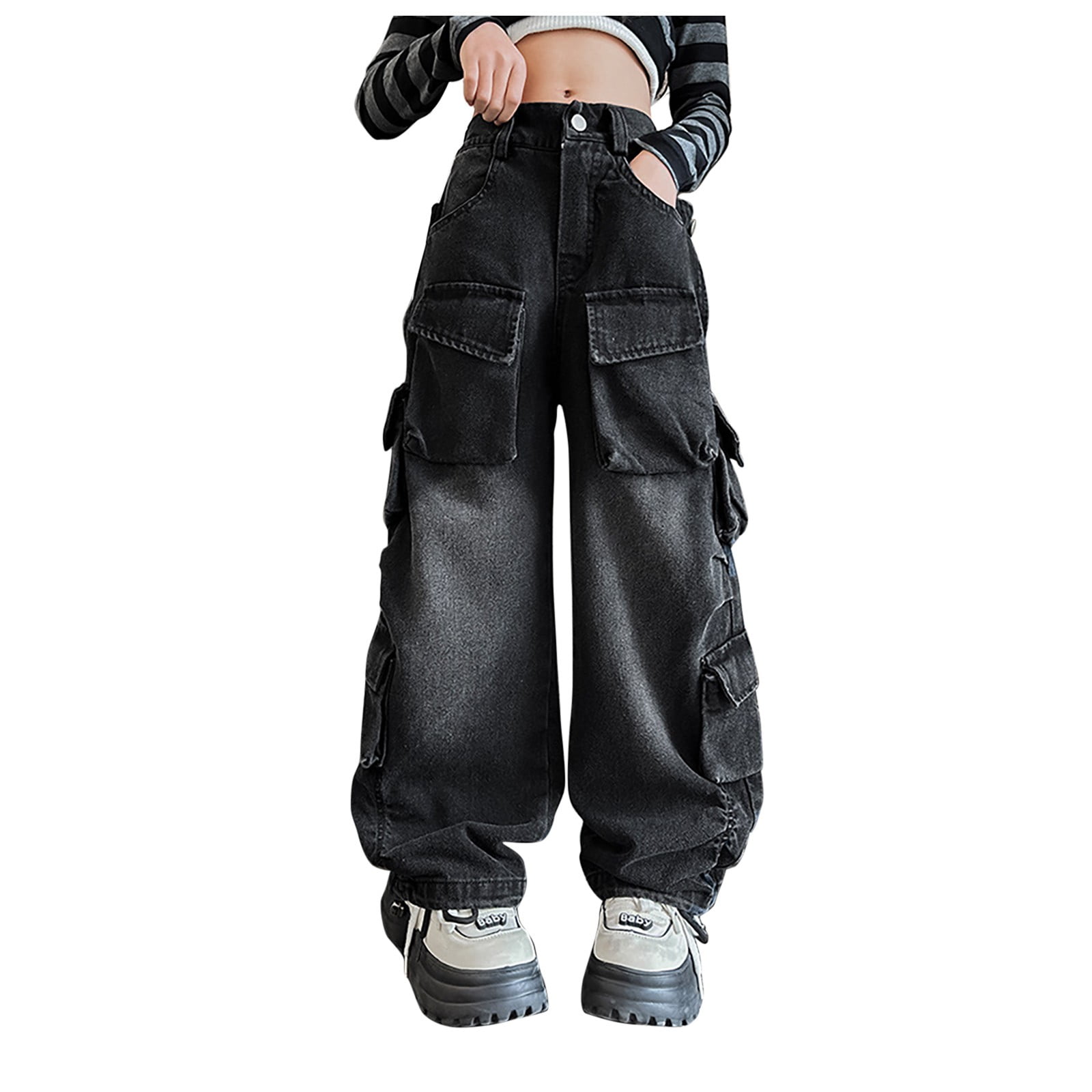 Teen Girl Clothes Baggy Jeans For Girls 10-12 Girls Streetwear Denim ...