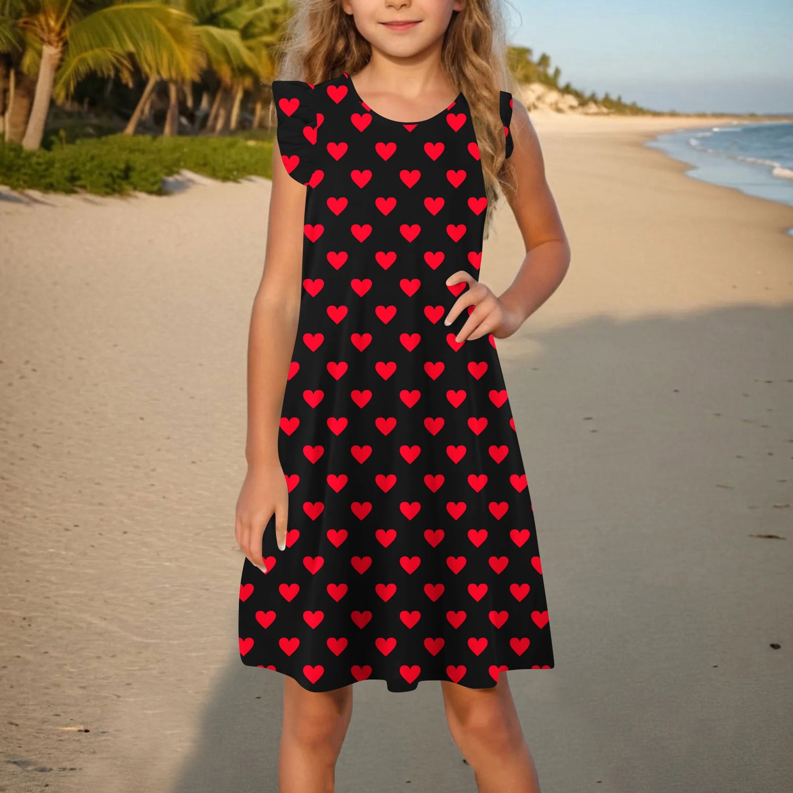 Teen Girl Dresses Size 14-16 Hawaiian Dresses Sleeveless V Neck Dresses ...