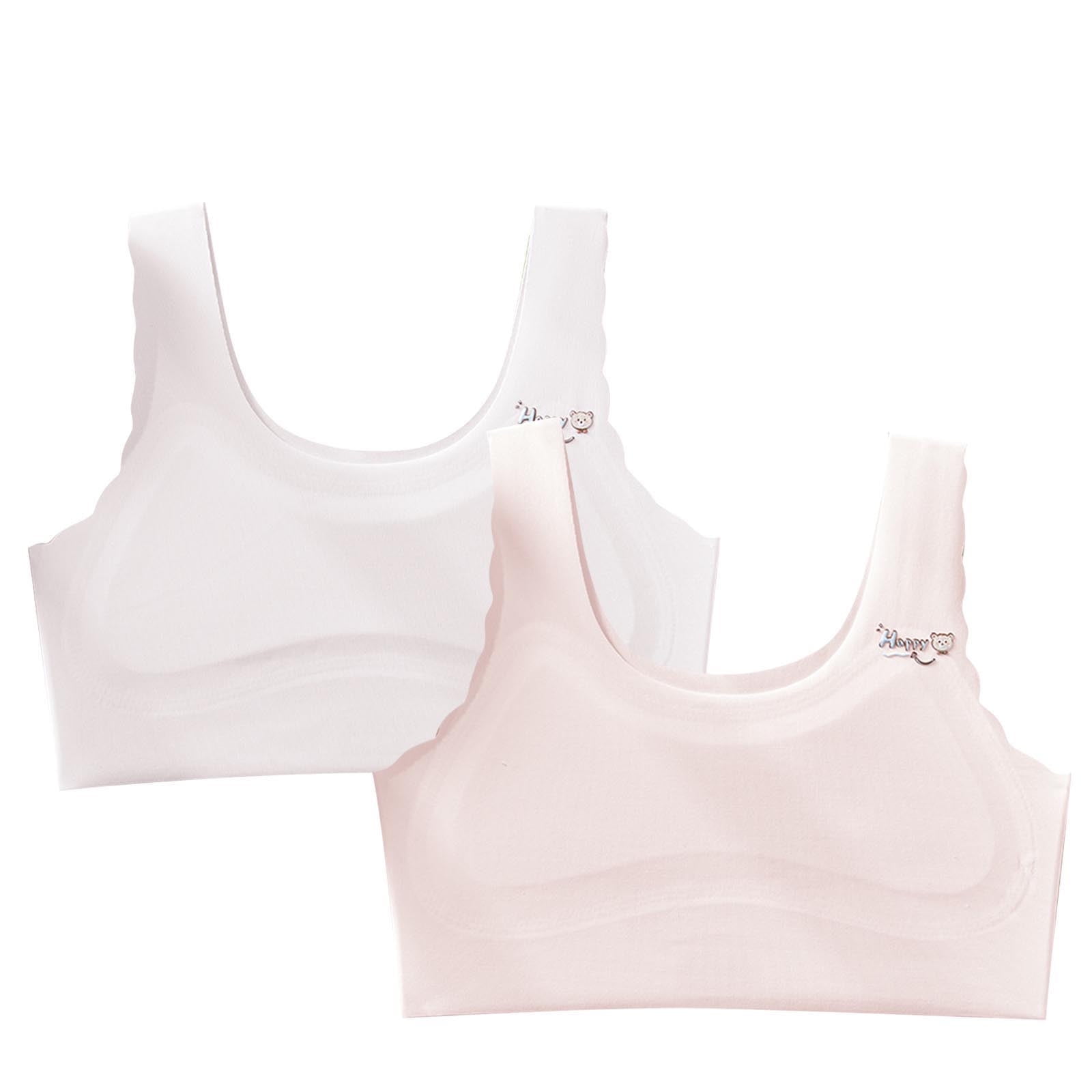 Teen Girl Sports Bra 2pc Seanless Bras for Kids Training Cami Sports ...