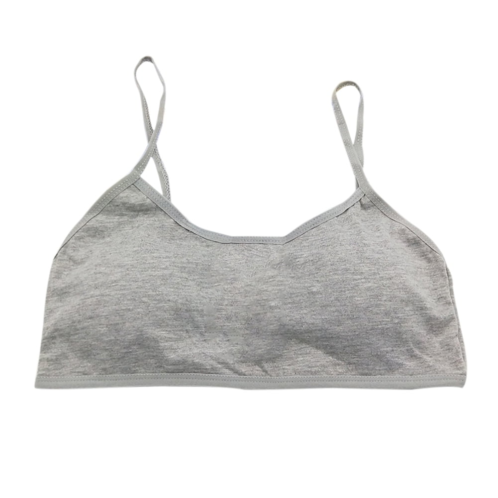 Teen Girls Big Girls Cotton Development Bra Crop Bra Cami Training Bra ...