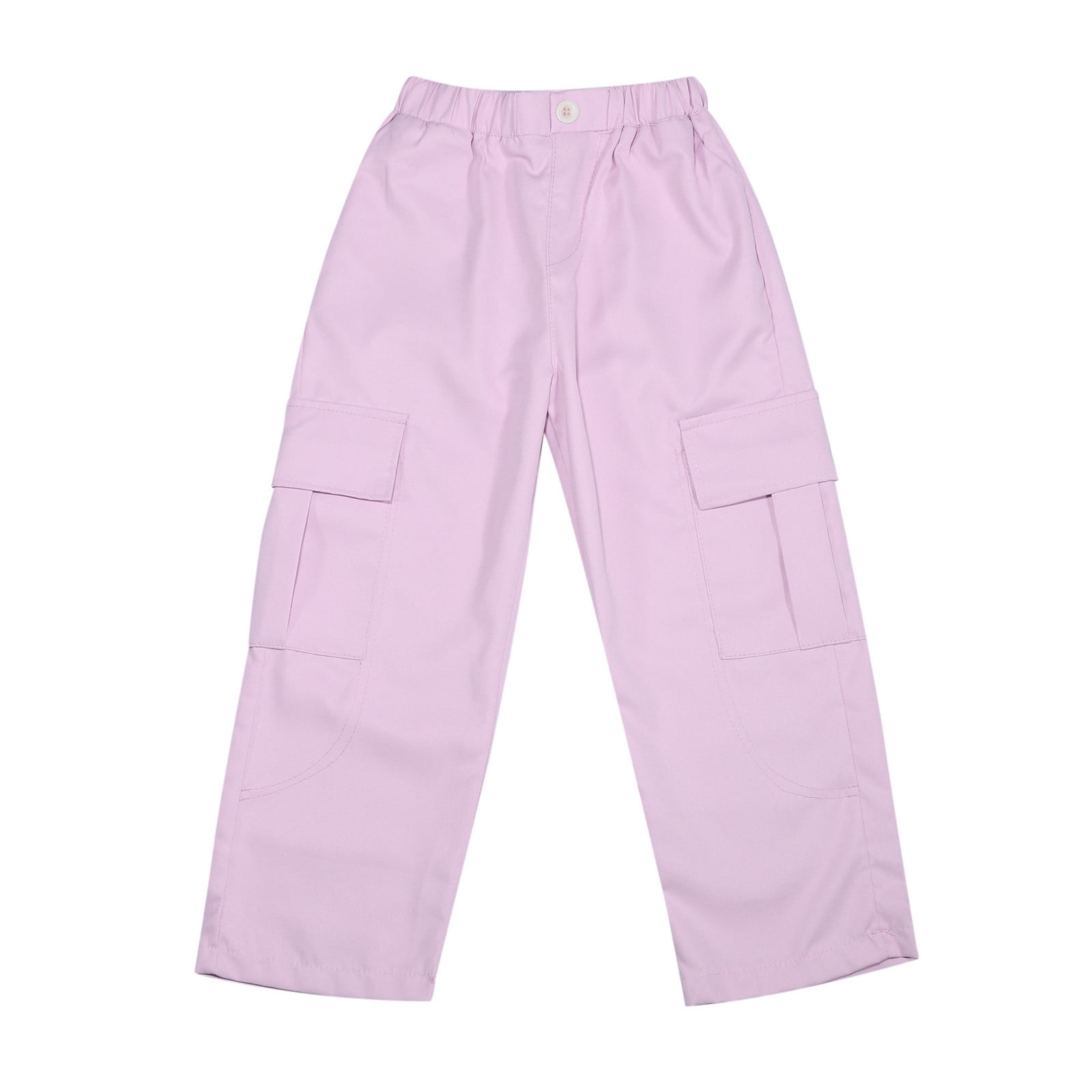 Teen Girls Cargo Pants Stretch Elastic Waist Baggy Cargo Pants With ...