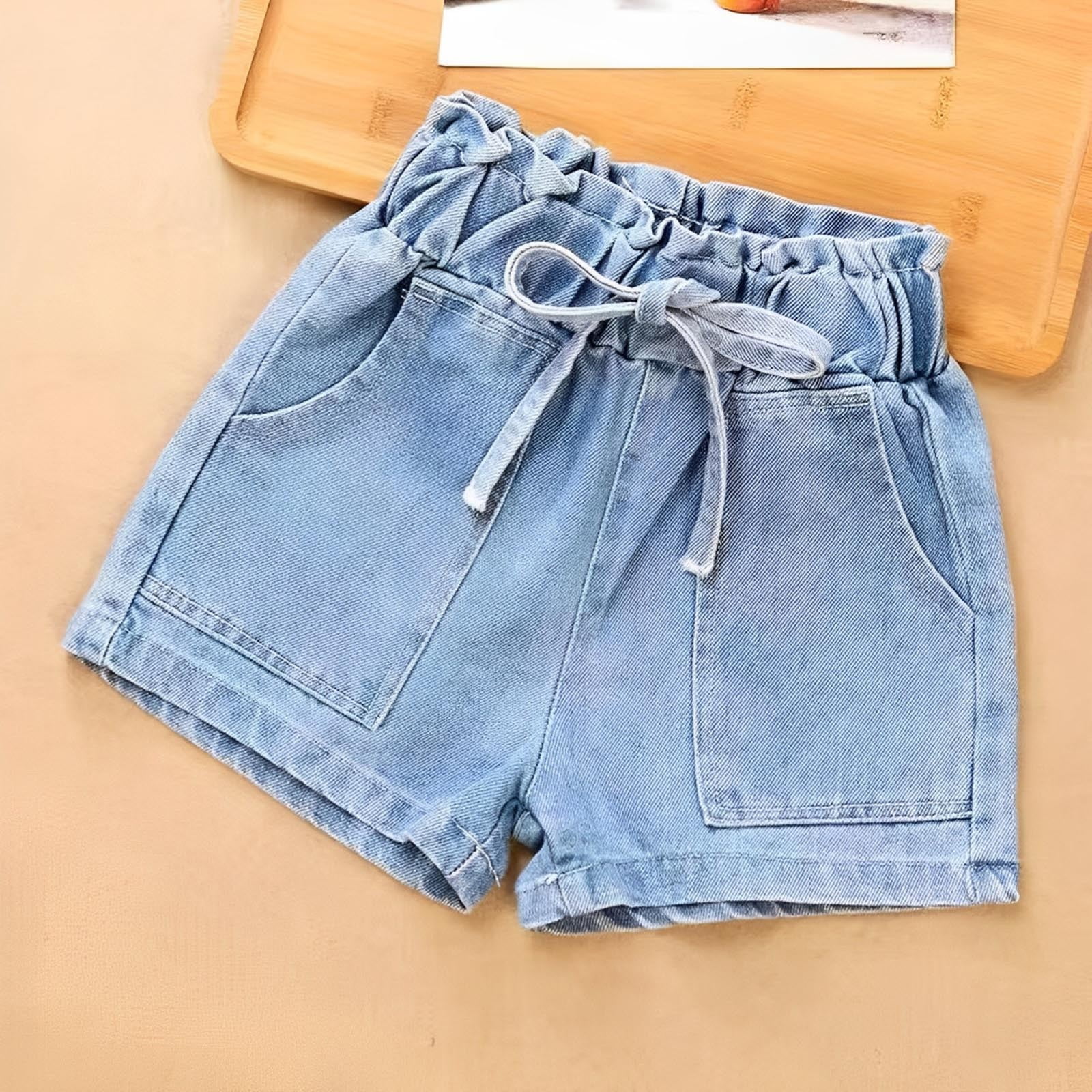 Teen Girls' Denim Shorts Girl Jeans High Waist Denim Shorts Summer ...