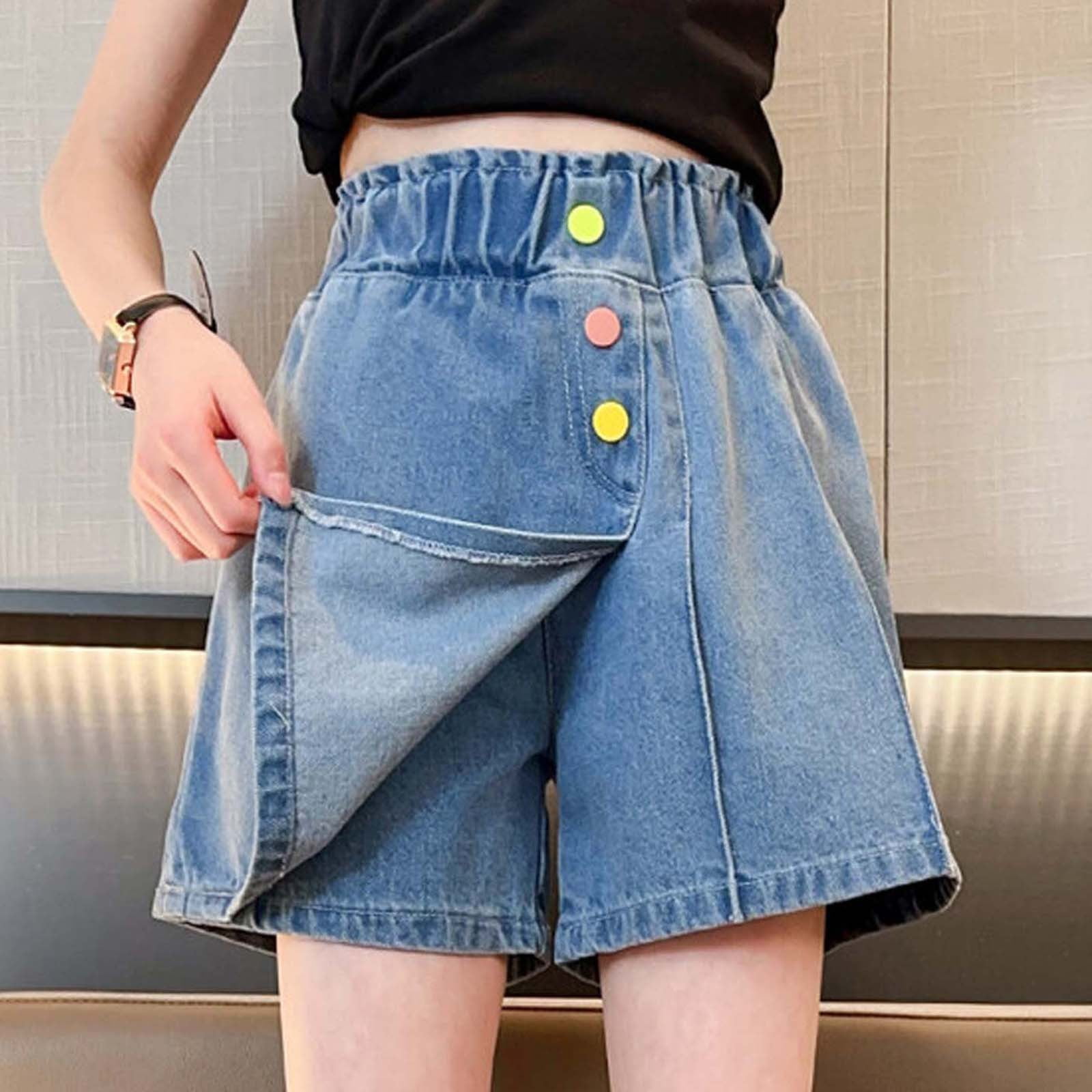 Teen Girls Denim Shorts Jeans for Teens High Waisted Denim Shorts ...