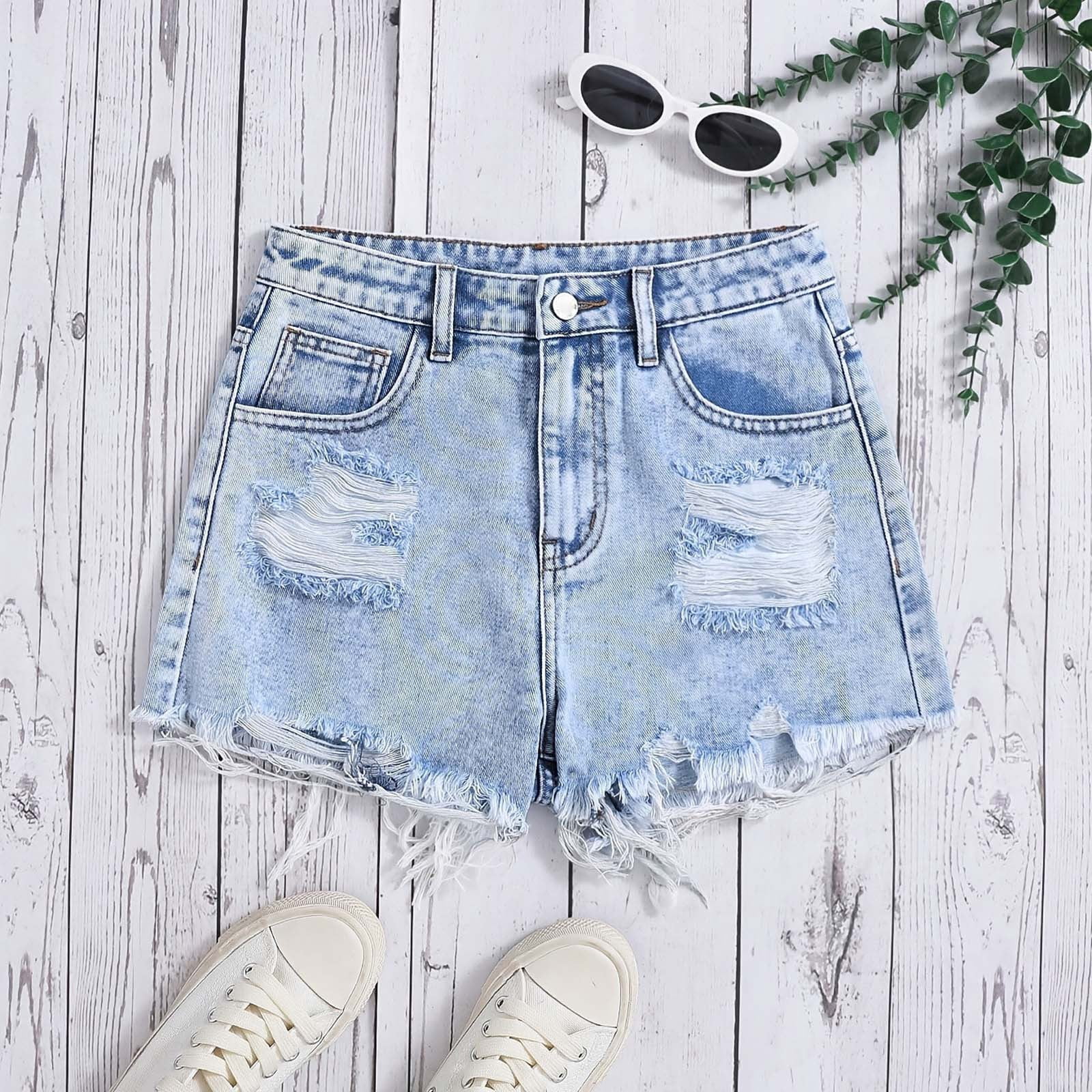 Teen Girls' Denim Shorts Toddler Girl Jeans High Waisted Denim Shorts ...