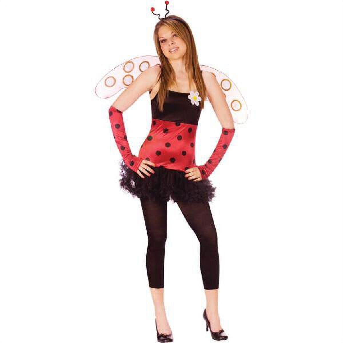 Teen Girls Halloween Polka Dot Lovely Ladybug Dress Costume, Junior Sz ...