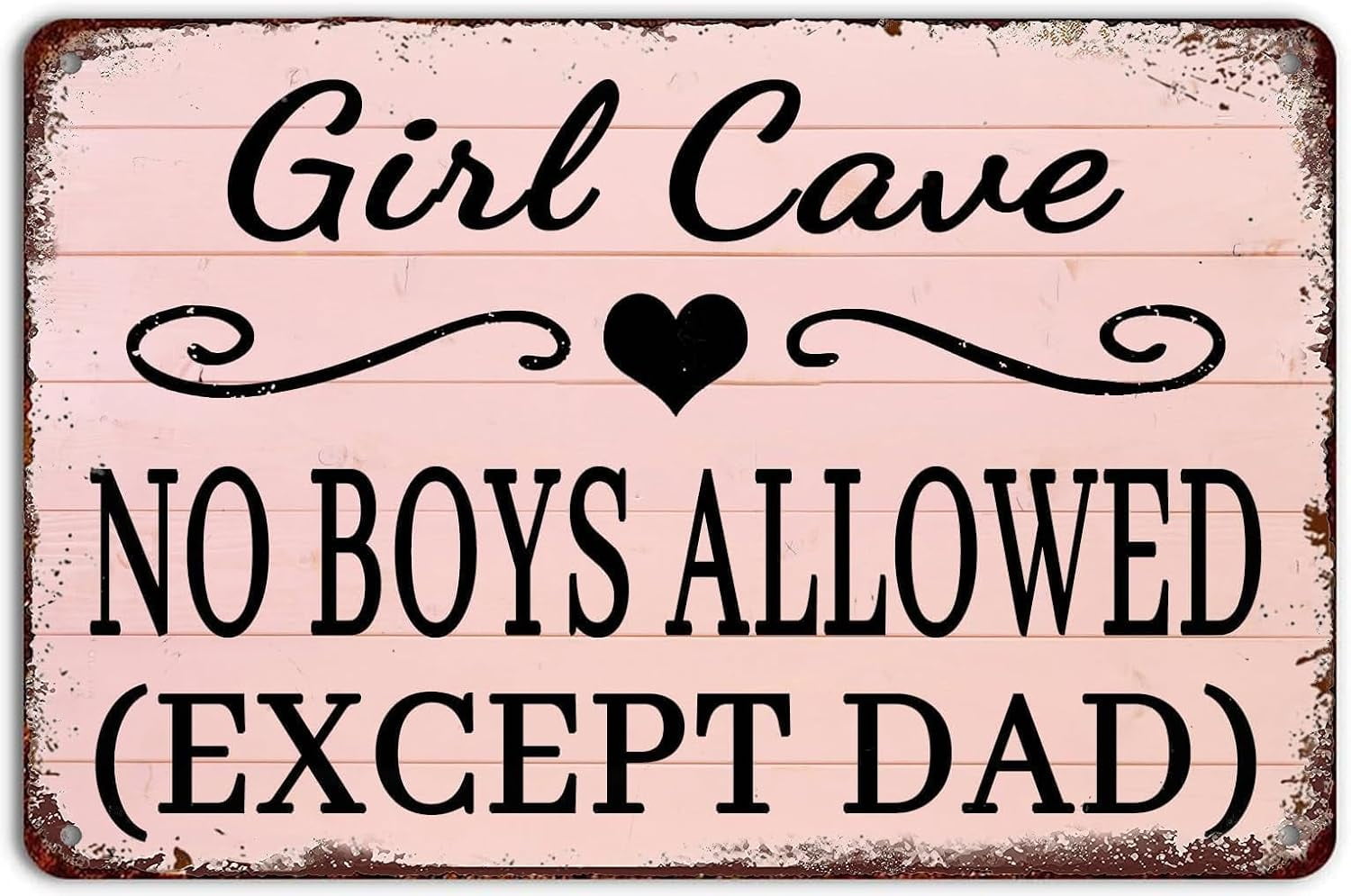 Teen Girls Room Rules Girl Cave Sign Room Decor for No Boys Allowed ...