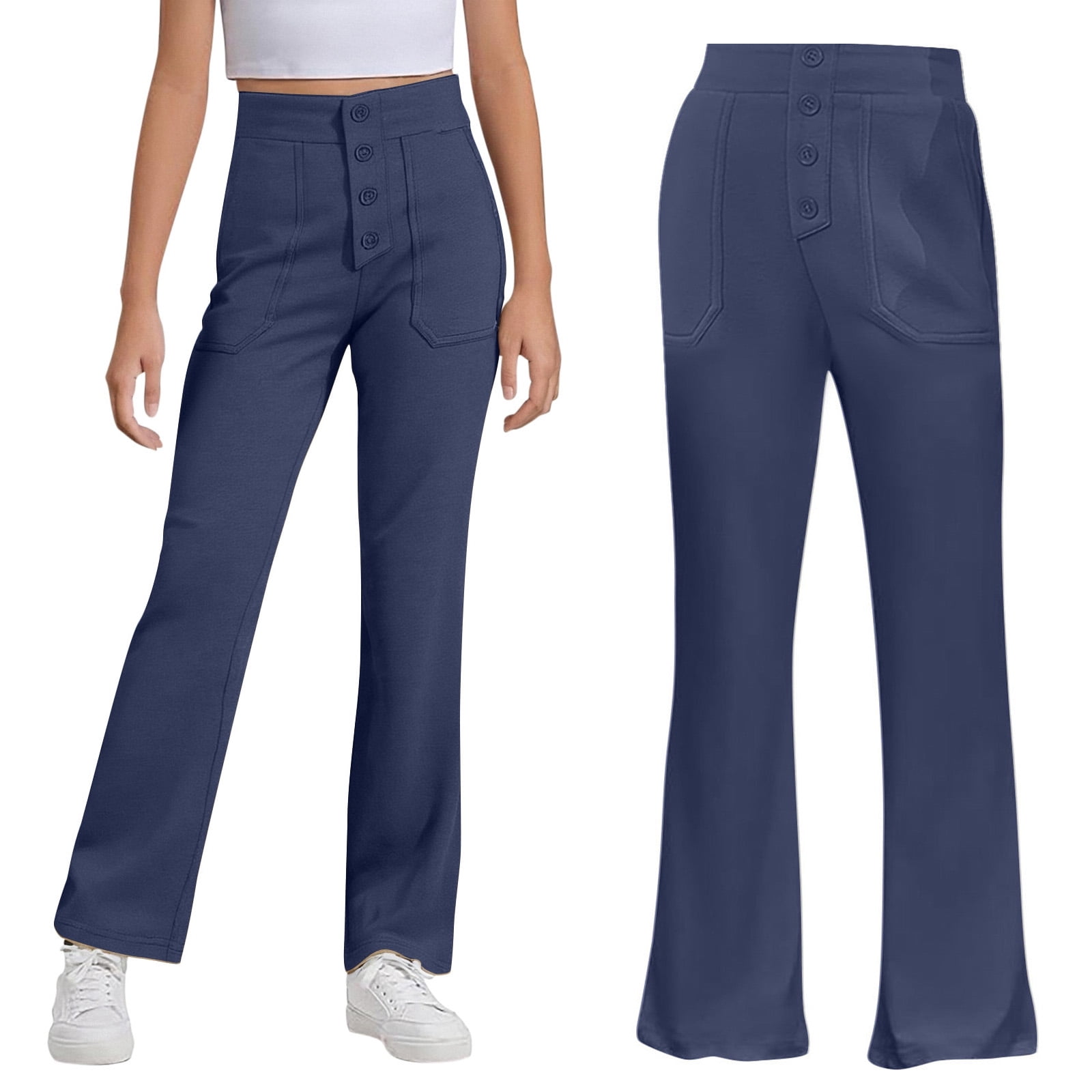 Teen Girls School Uniform Pants Skinny Pants Kids Dress Pants With ...