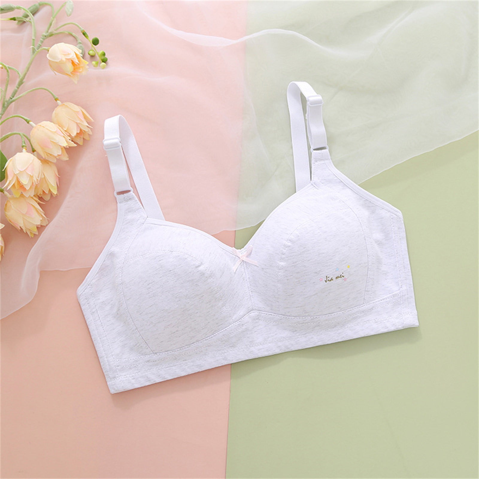 Teen Girls Seamless Training Bras Adjustable Straps Sports Bras Girl's ...