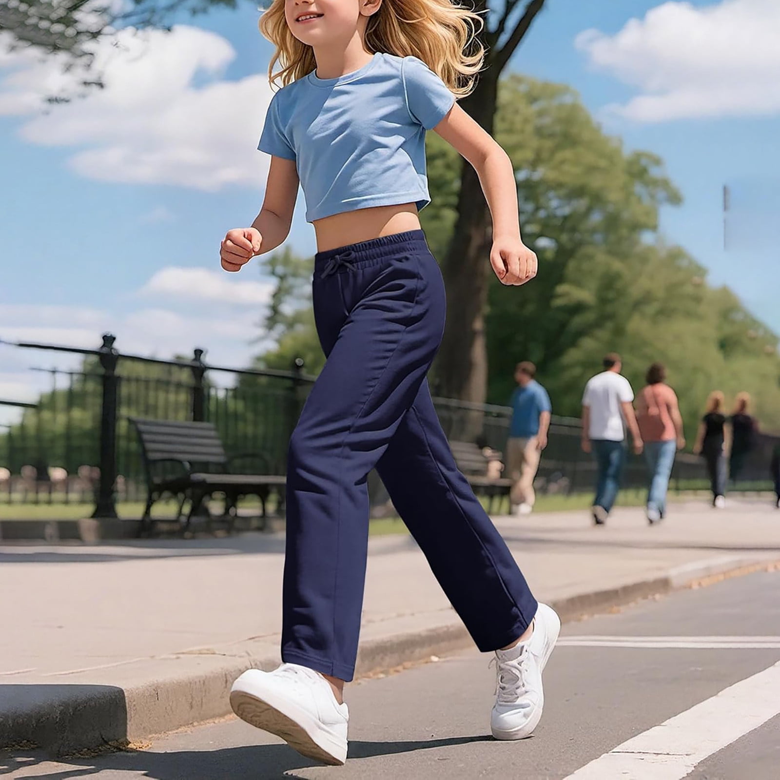 Teen Girls Sweatpants Jogger Pants for Girls with Pockets Drawstring ...