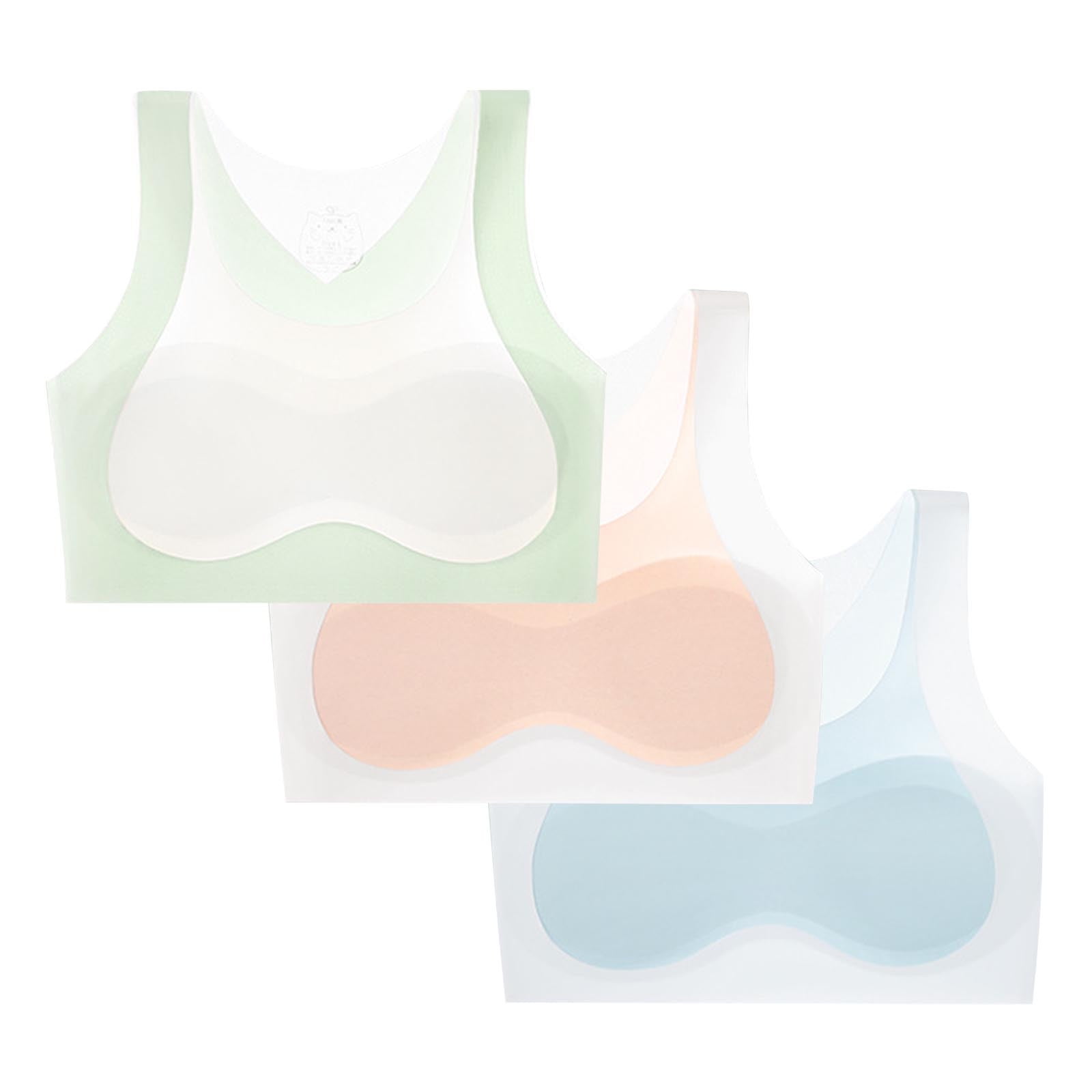 Teen Girls Training Bras Racerback Sports Seamless Bras Comfort ...