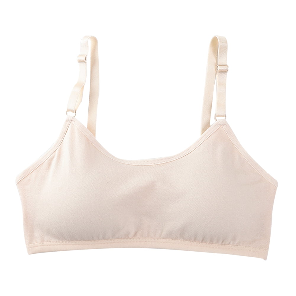 Teen Girls' Training Seamless Bra Soft Cotton Bras Elastic Thin ...