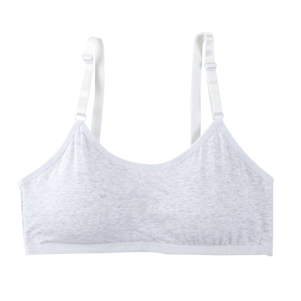 Teen Girls' Training Seamless Bra Soft Cotton Bras Elastic Thin ...