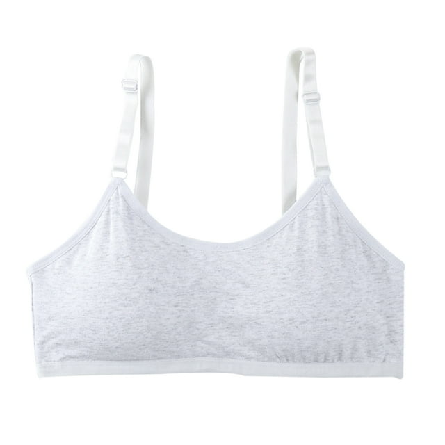 Teen Girls' Training Seamless Bra Soft Cotton Bras Elastic Thin ...