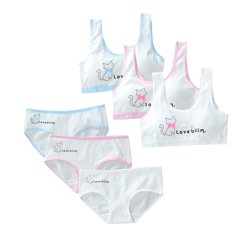 Teen Girls' Training Sports Bras Flex Fit Seamless Cotton for Teens Big ...