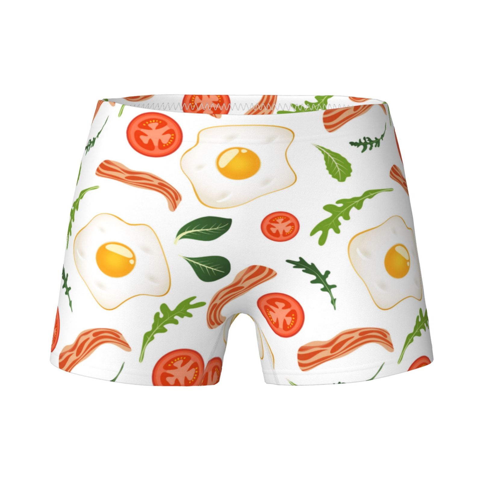 Teen Girls Underwear - Bacon Vegetable Hobo Eggs Soft Cotton Boxer ...
