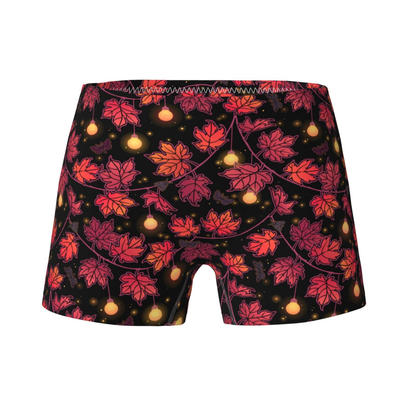 Teen Girls Underwear - Beautiful Maple Leaf Lantern Soft Cotton Boxer ...