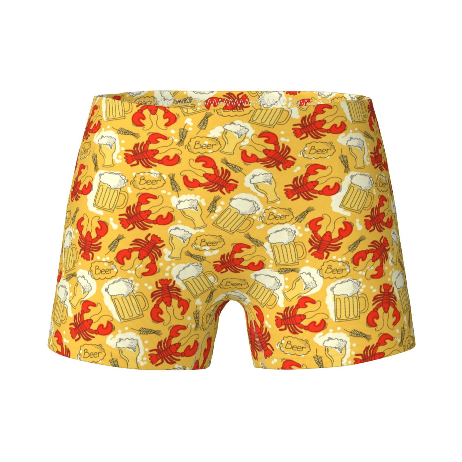 Teen Girls Underwear - Beer And Crawfish Soft Cotton Boxer Briefs ...