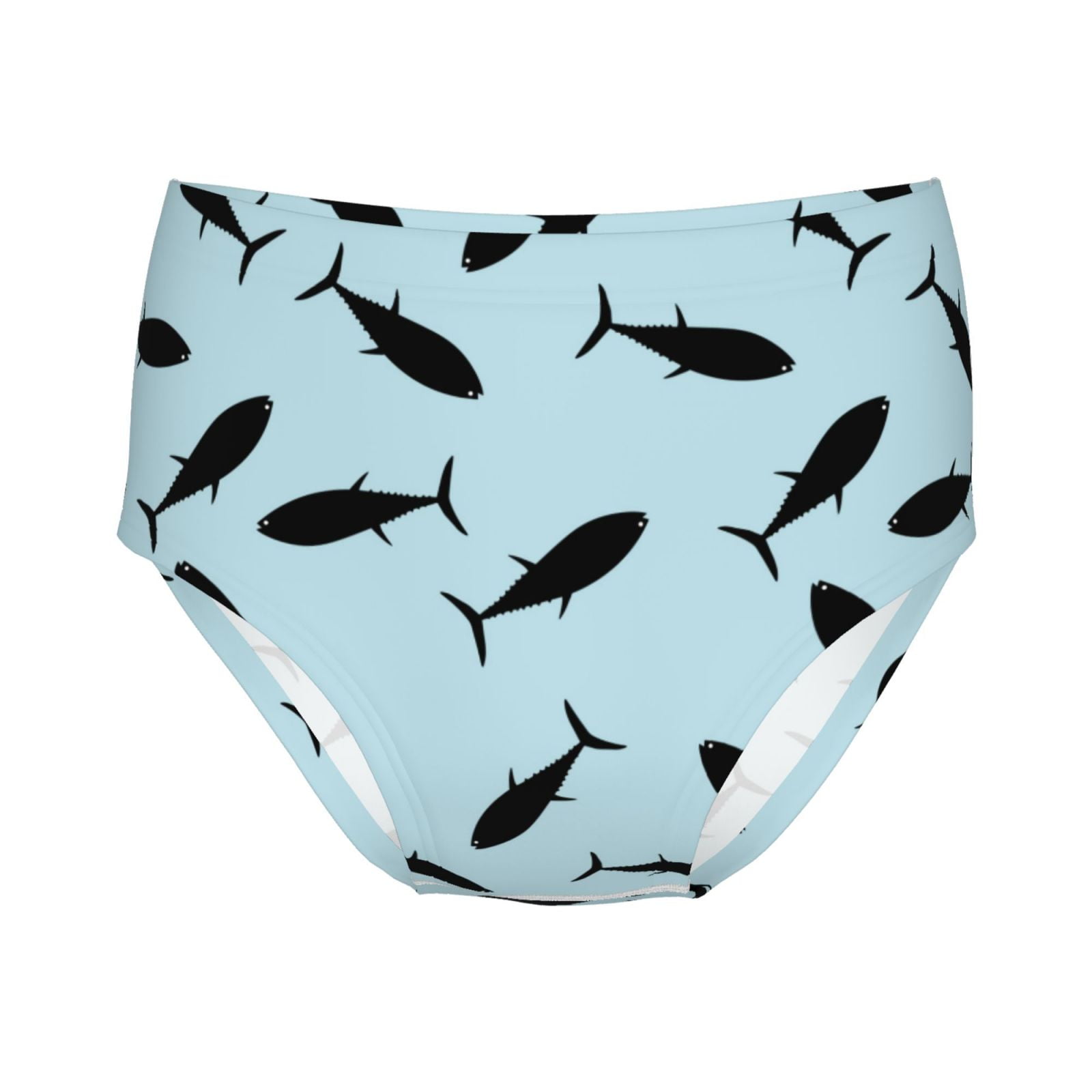 Teen Girls Underwear - Black tuna fish Soft Cotton Briefs Panties for ...