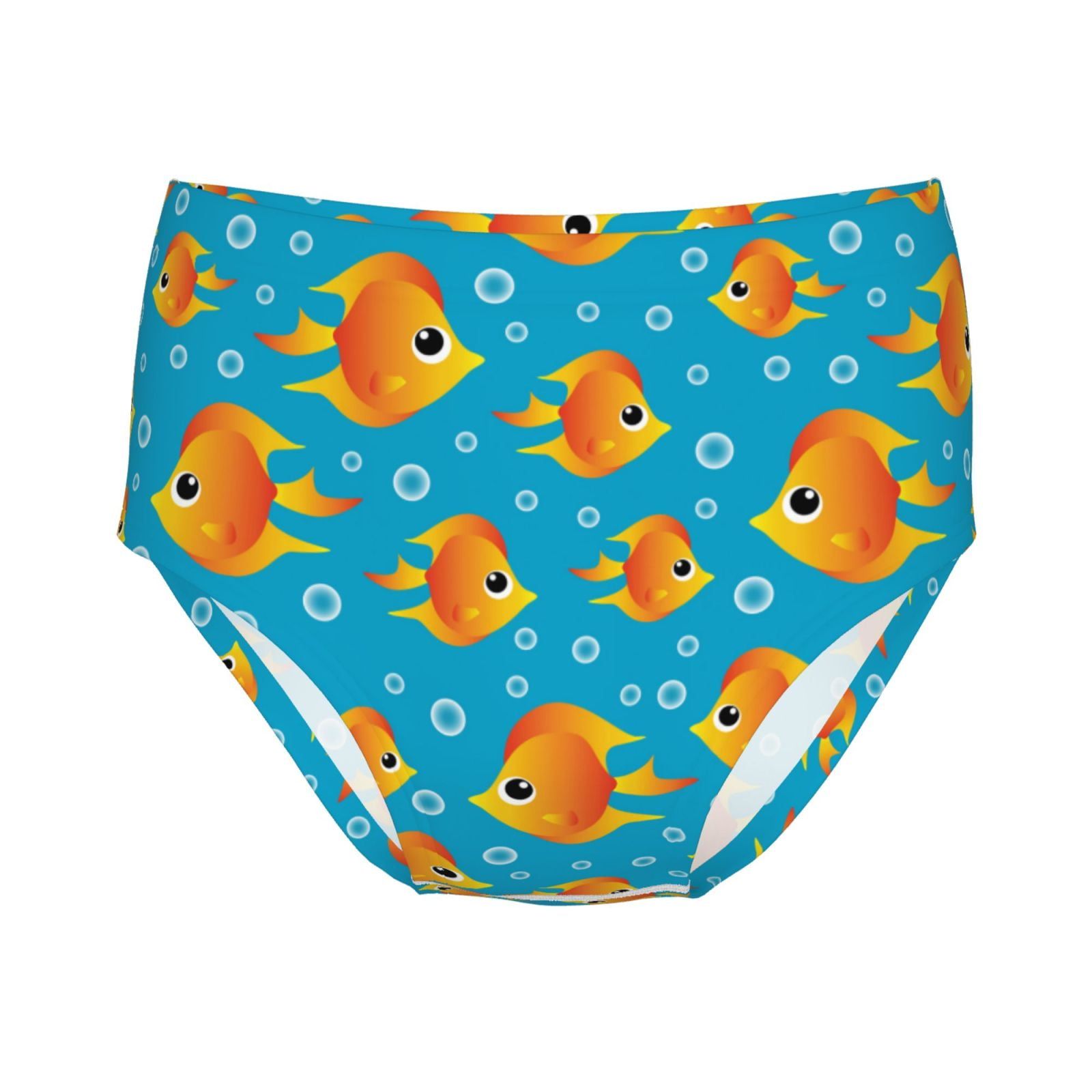 Teen Girls Underwear - Bright golden cartoon fish Soft Cotton Briefs ...
