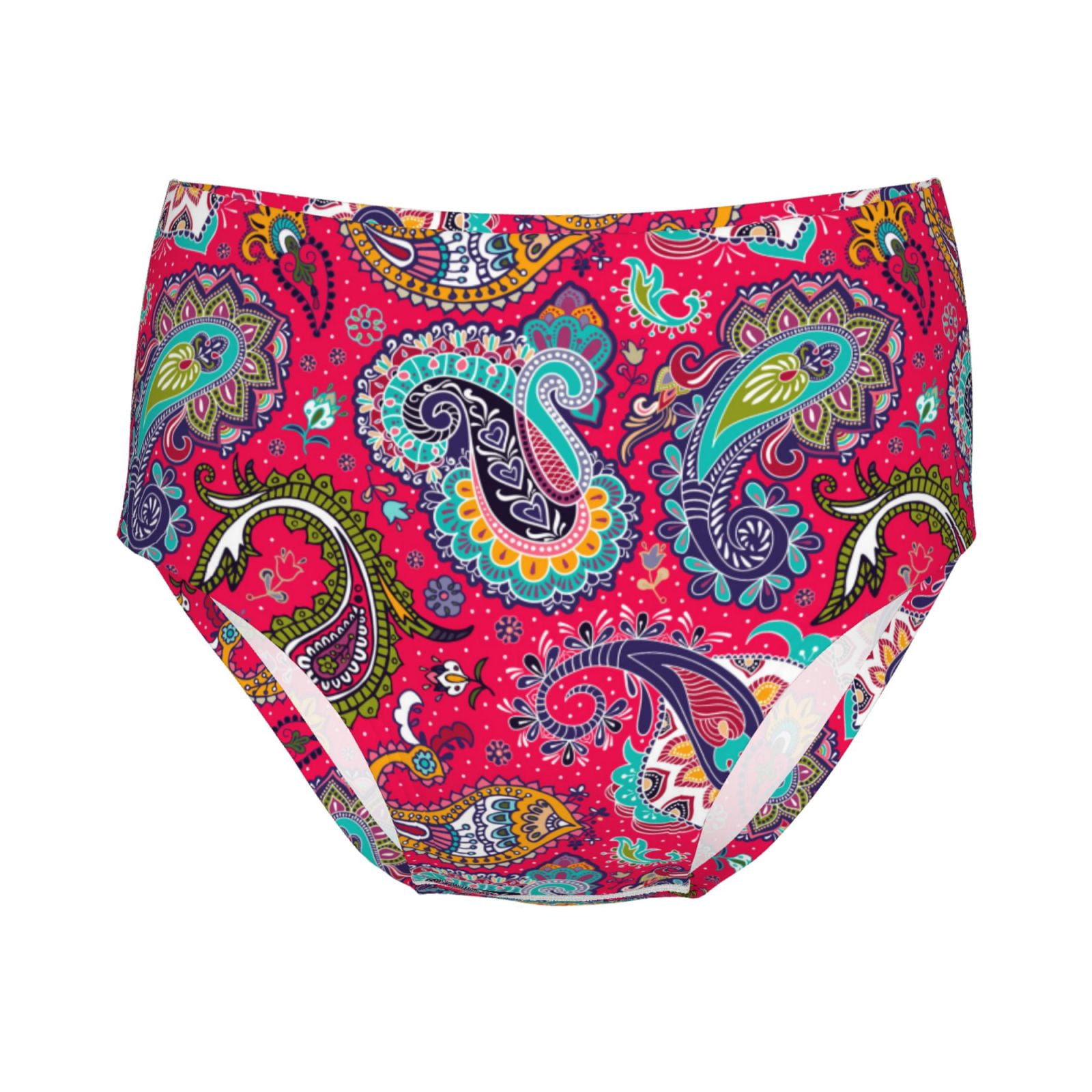 Teen Girls Underwear - Brightly Colored Paisley Soft Cotton Briefs ...