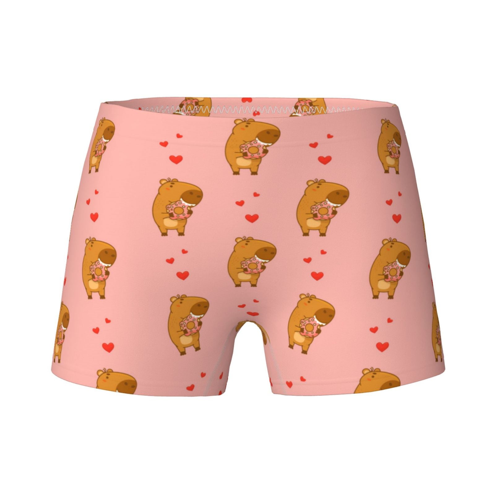 Teen Girls Underwear - Capybaras Donut Soft Cotton Boxer Briefs Panties ...