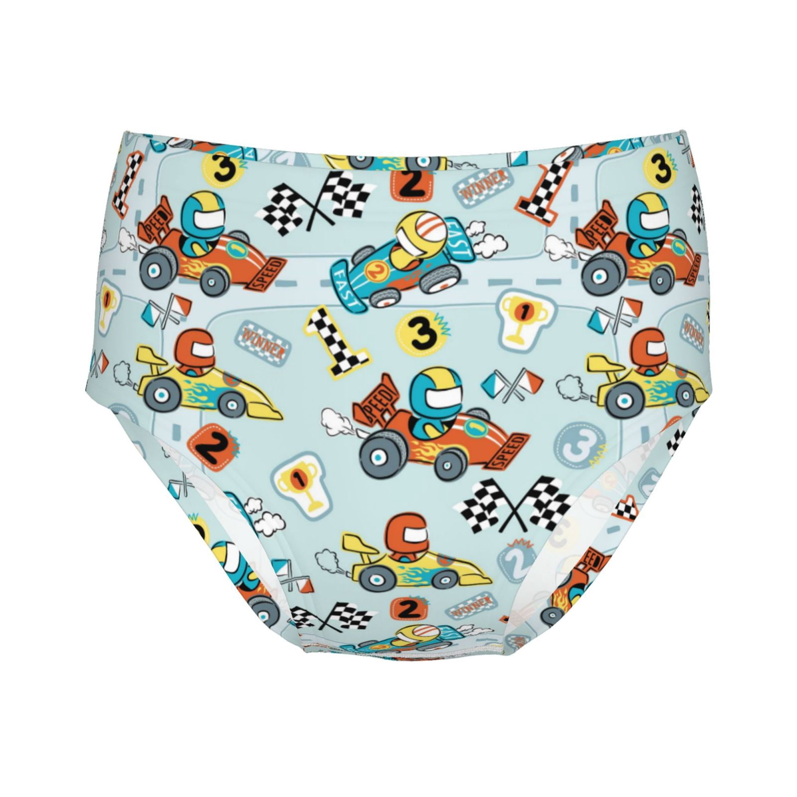 Teen Girls Underwear - Cartoon Car Racing Soft Cotton Briefs Panties ...