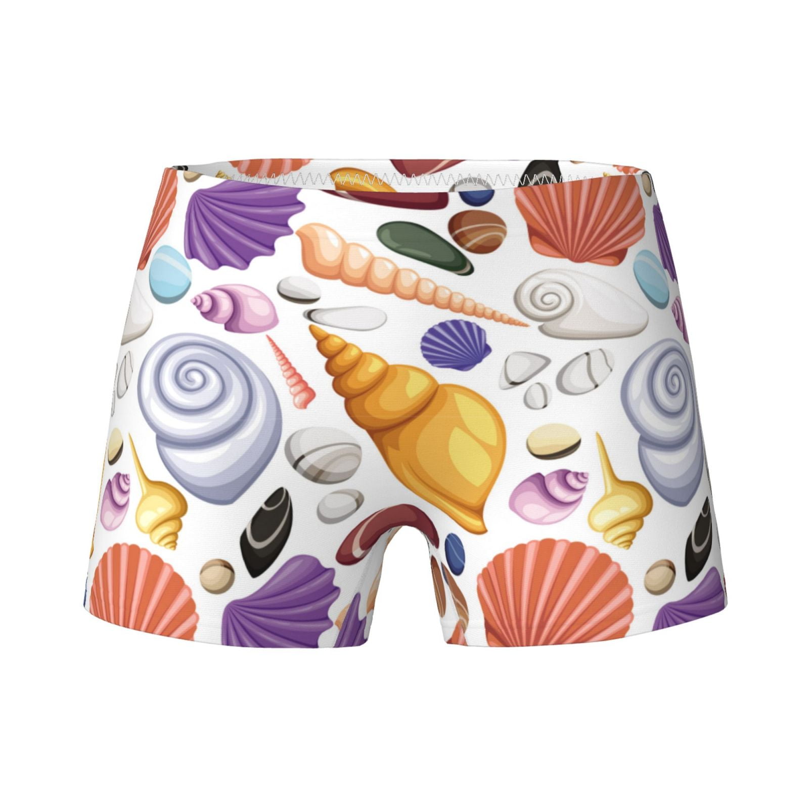 Teen Girls Underwear - Cartoon Conch Shell Soft Cotton Boxer Briefs ...