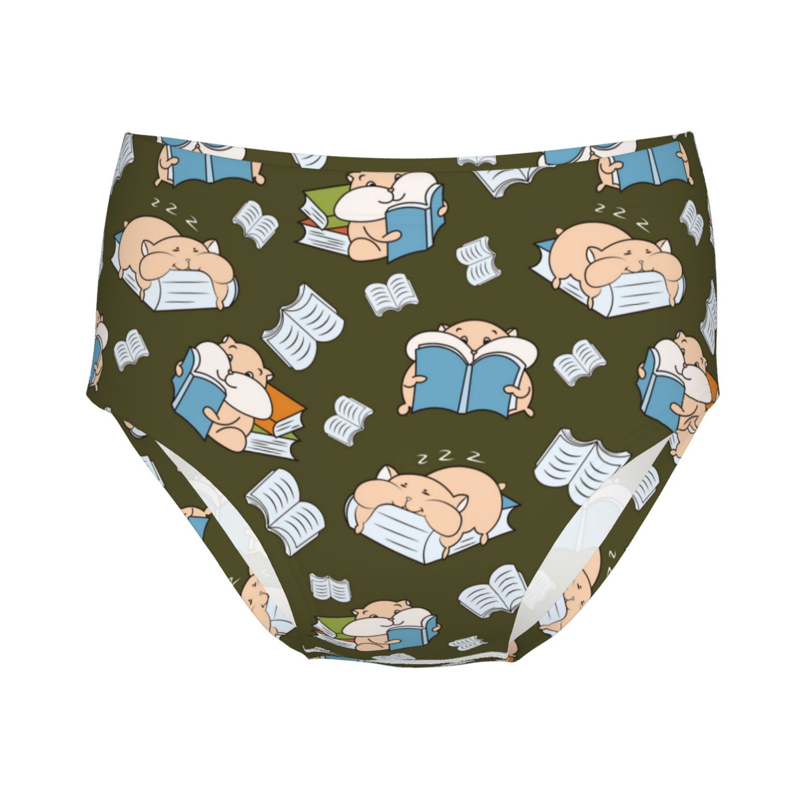 Teen Girls Underwear - Cartoon Cute Hamster Reading Soft Cotton Briefs ...