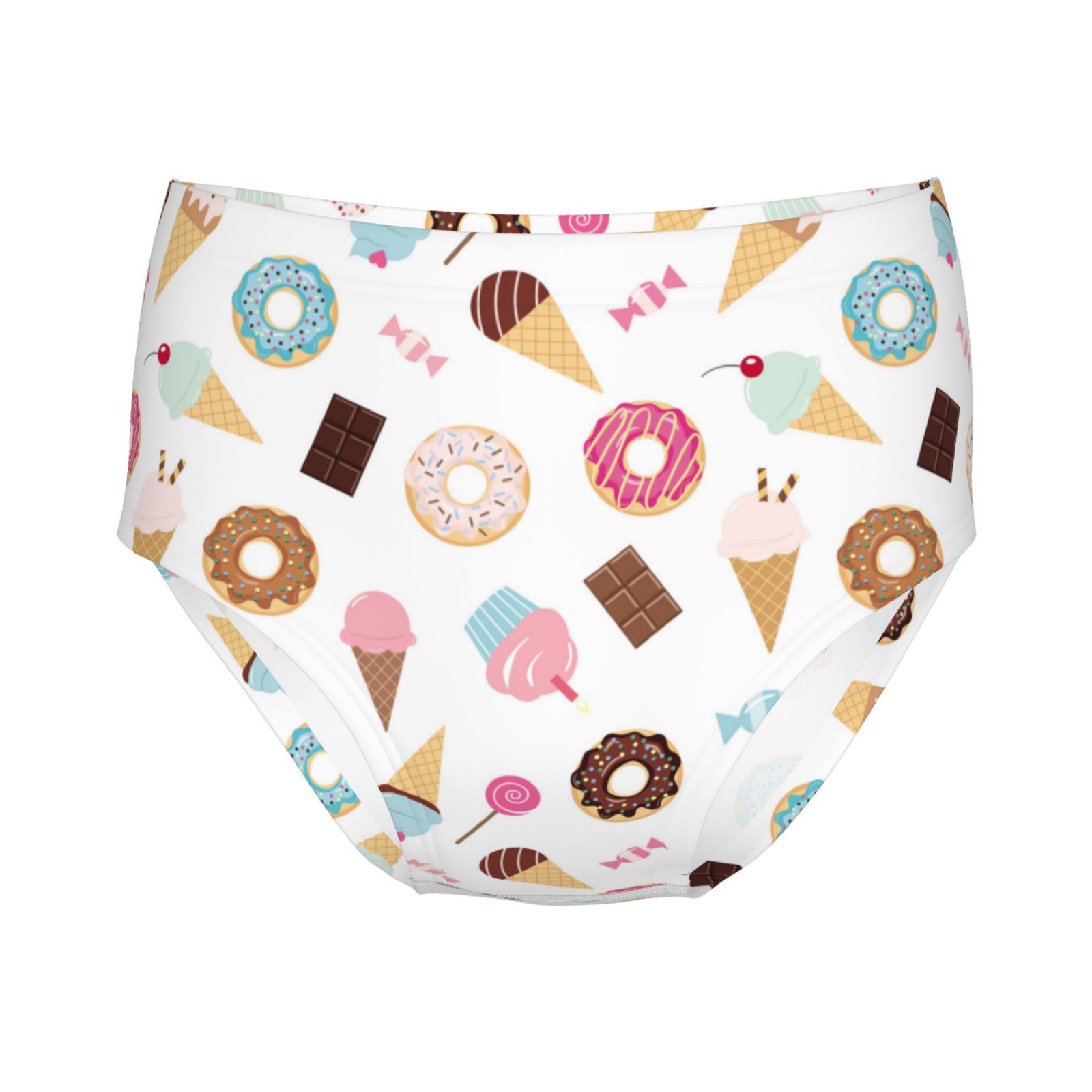 Teen Girls Underwear - Cartoon Donut Ice Cream Candy Soft Cotton Briefs ...