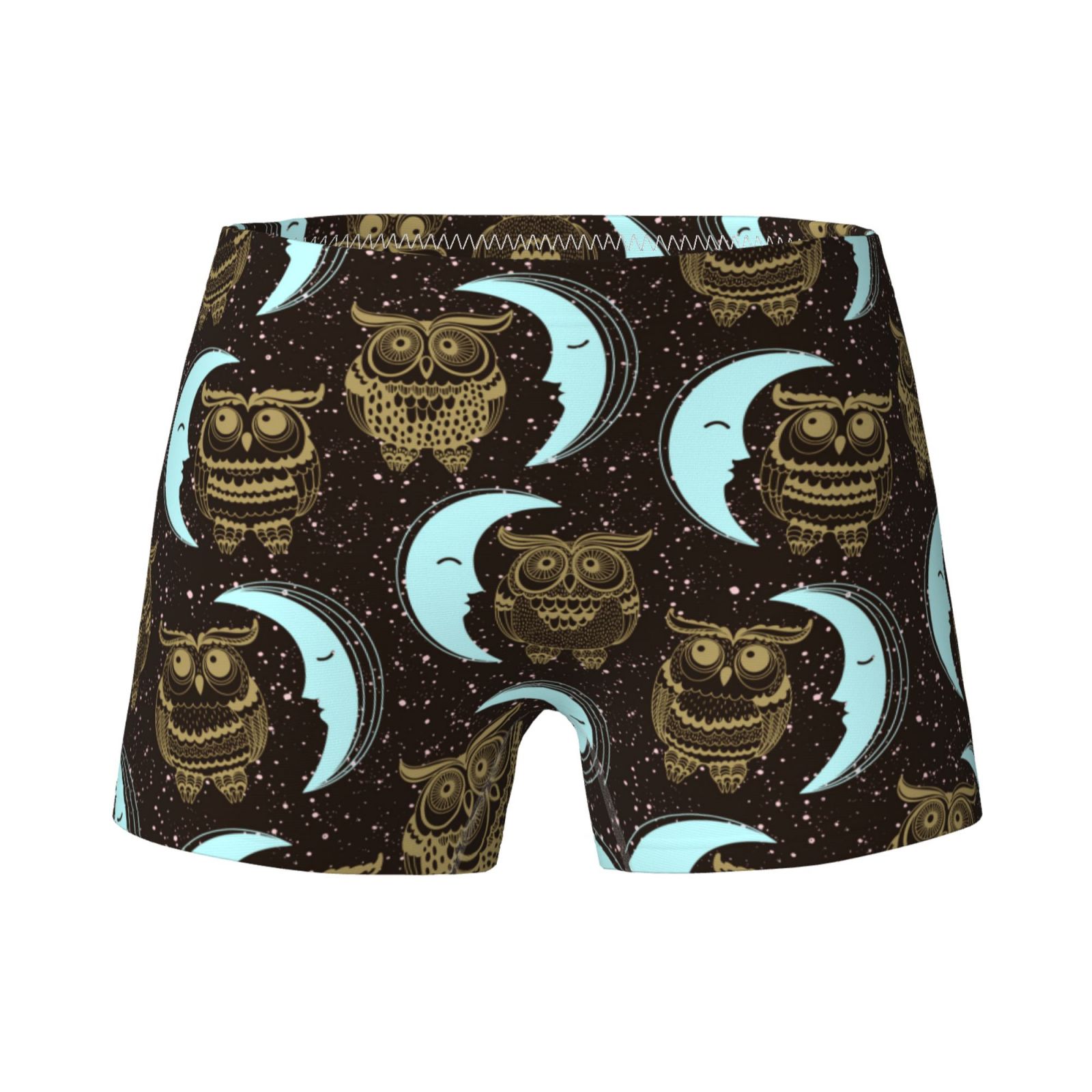 Teen Girls Underwear - Cartoon owls moon night starry sky Soft Cotton ...