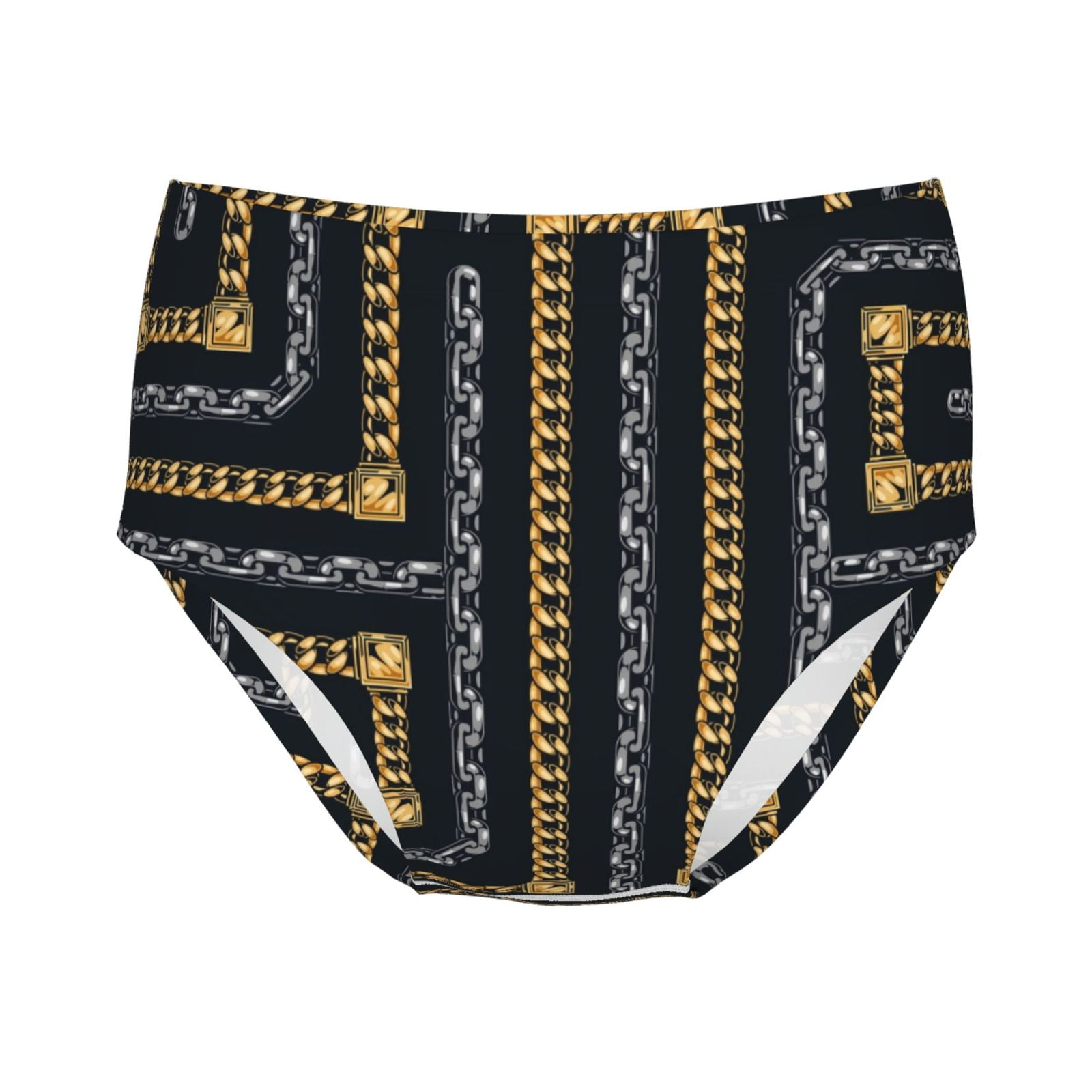 Teen Girls Underwear - Chain Maze Pattern Soft Cotton Briefs Panties ...